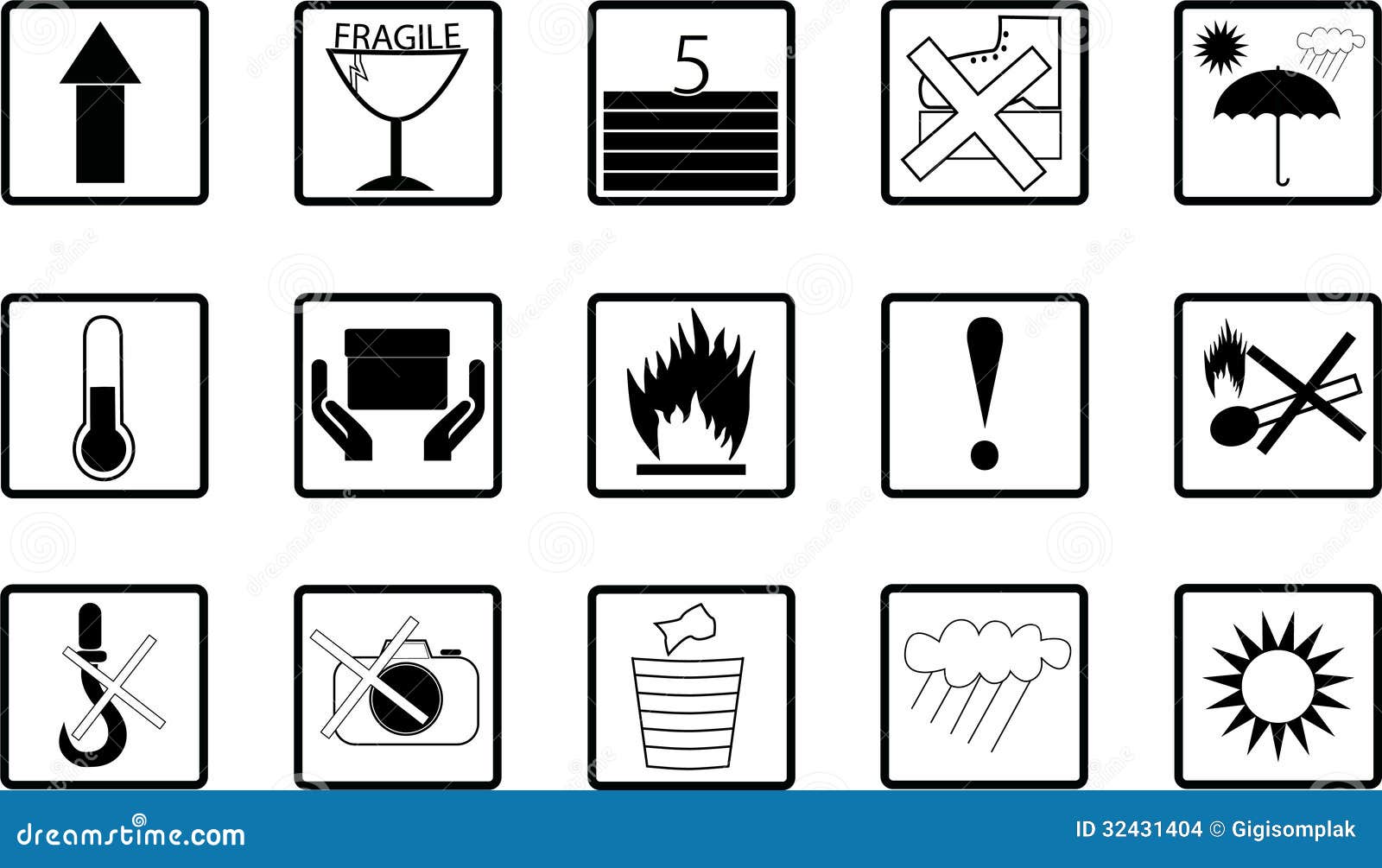 Packing Symbols Stock Images - Image: 32431404