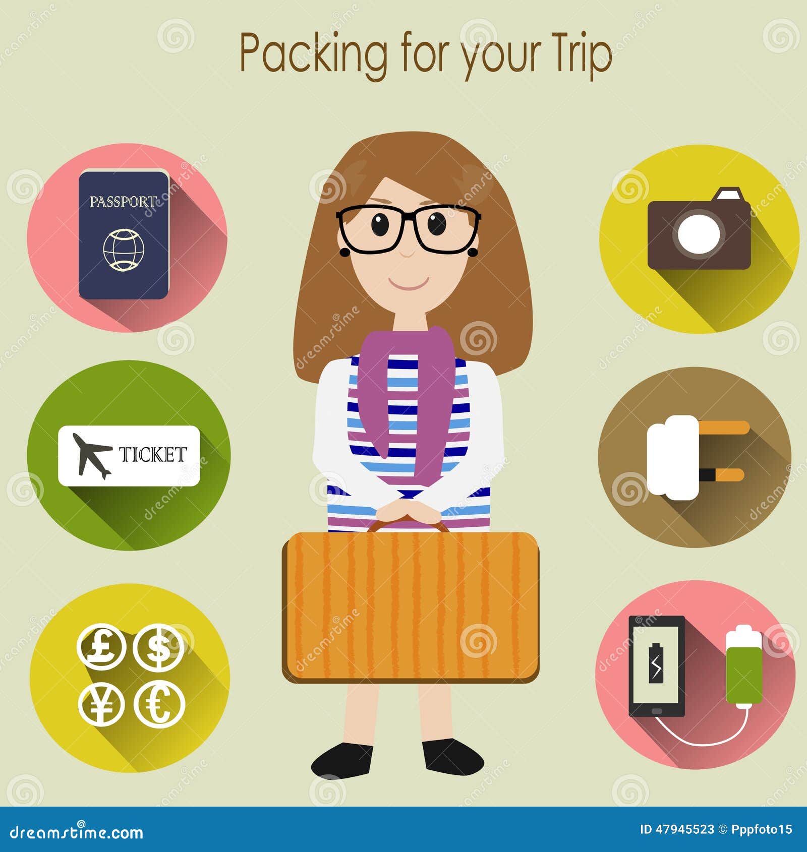 Packing for the trip stock vector. Illustration of winter - 47945523