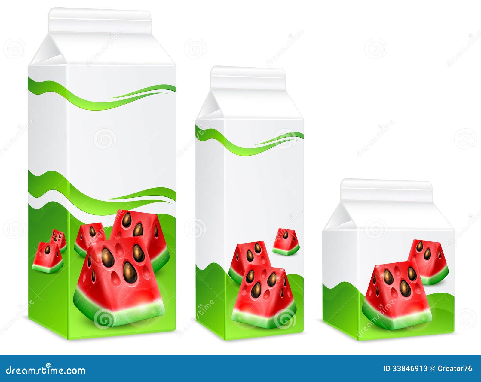 Packing of Watermelon Juice Stock Vector - Illustration of fruit ...