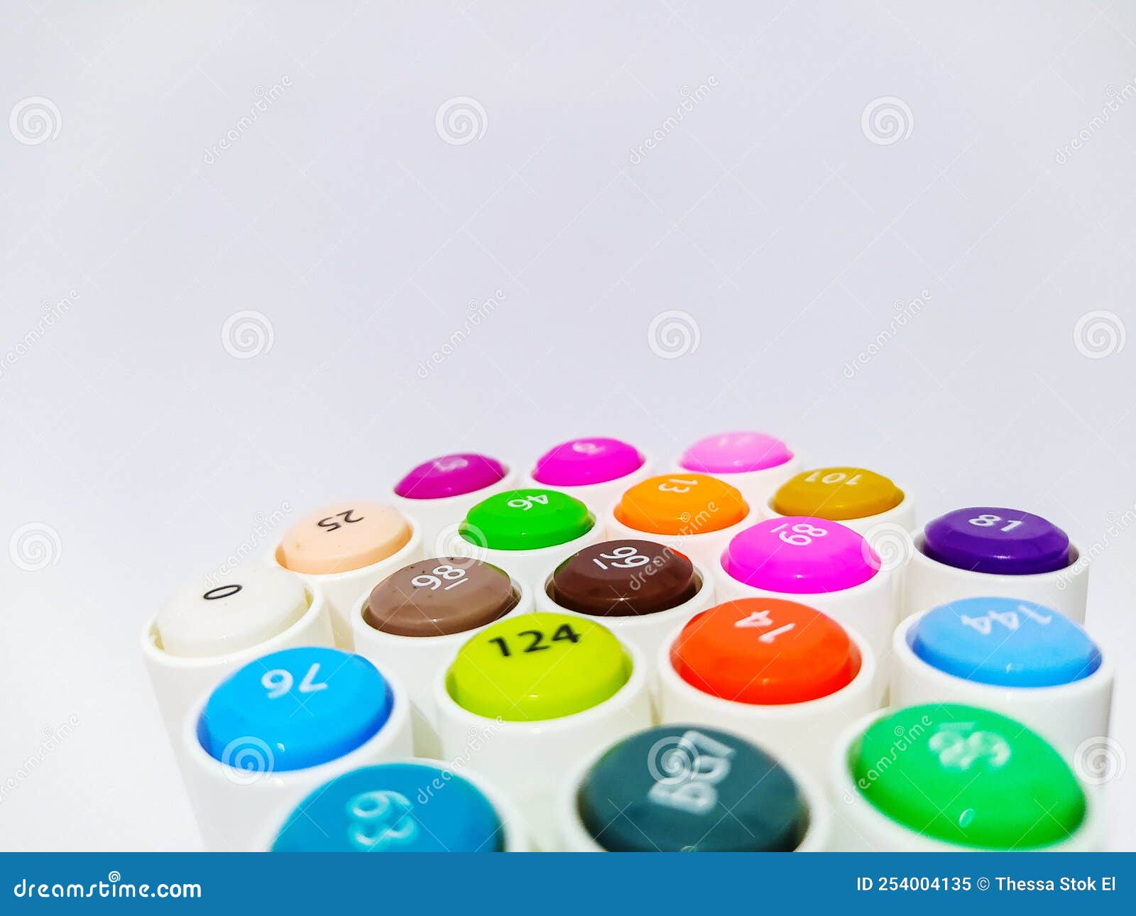 Packs with Colorful Numbers Stock Image - Image of packs, study: 254004135