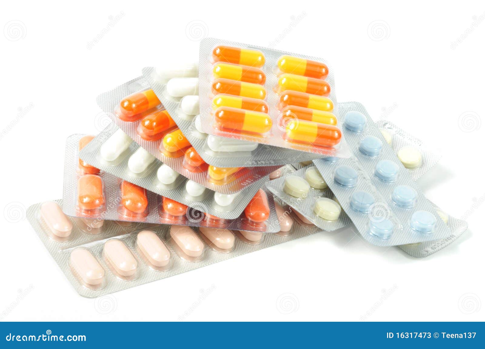 Packs of different pills stock image. Image of closeup - 16317473