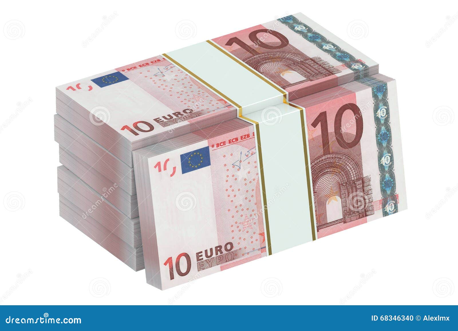 Packs of euro stock illustration. Illustration of exchange - 68346340