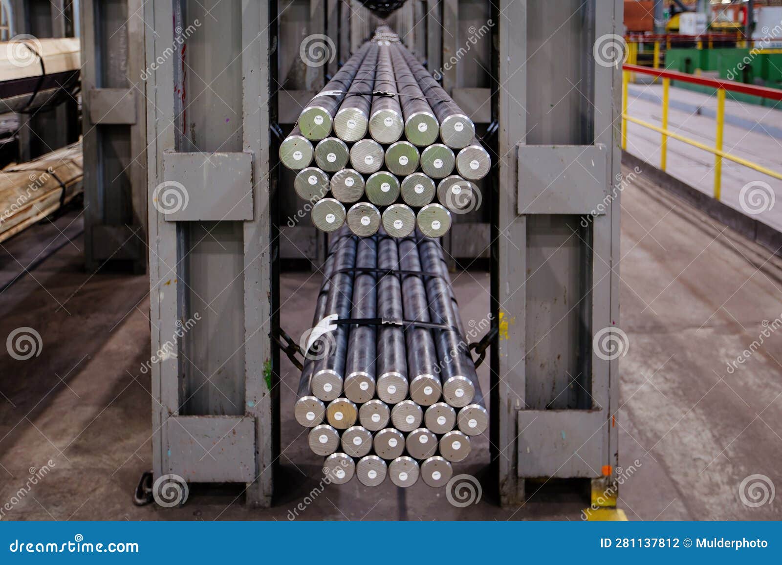 Packs of Rolled Metal Bars on the Shelves Editorial Photography - Image ...