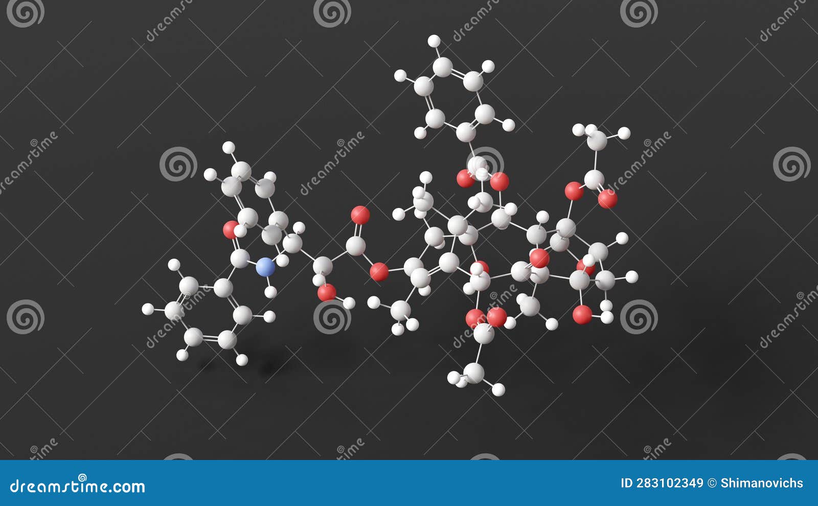 Paclitaxel Molecule, Molecular Structure, Antineoplastic Agents, Ball ...