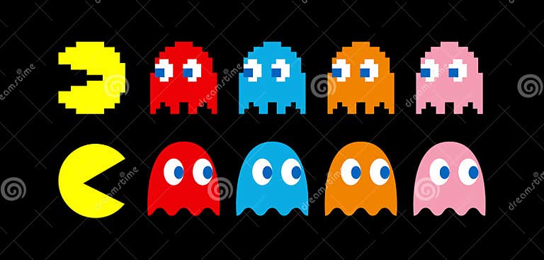 Pacman Classic Arcade Game, Vector Editorial Illustration Editorial ...