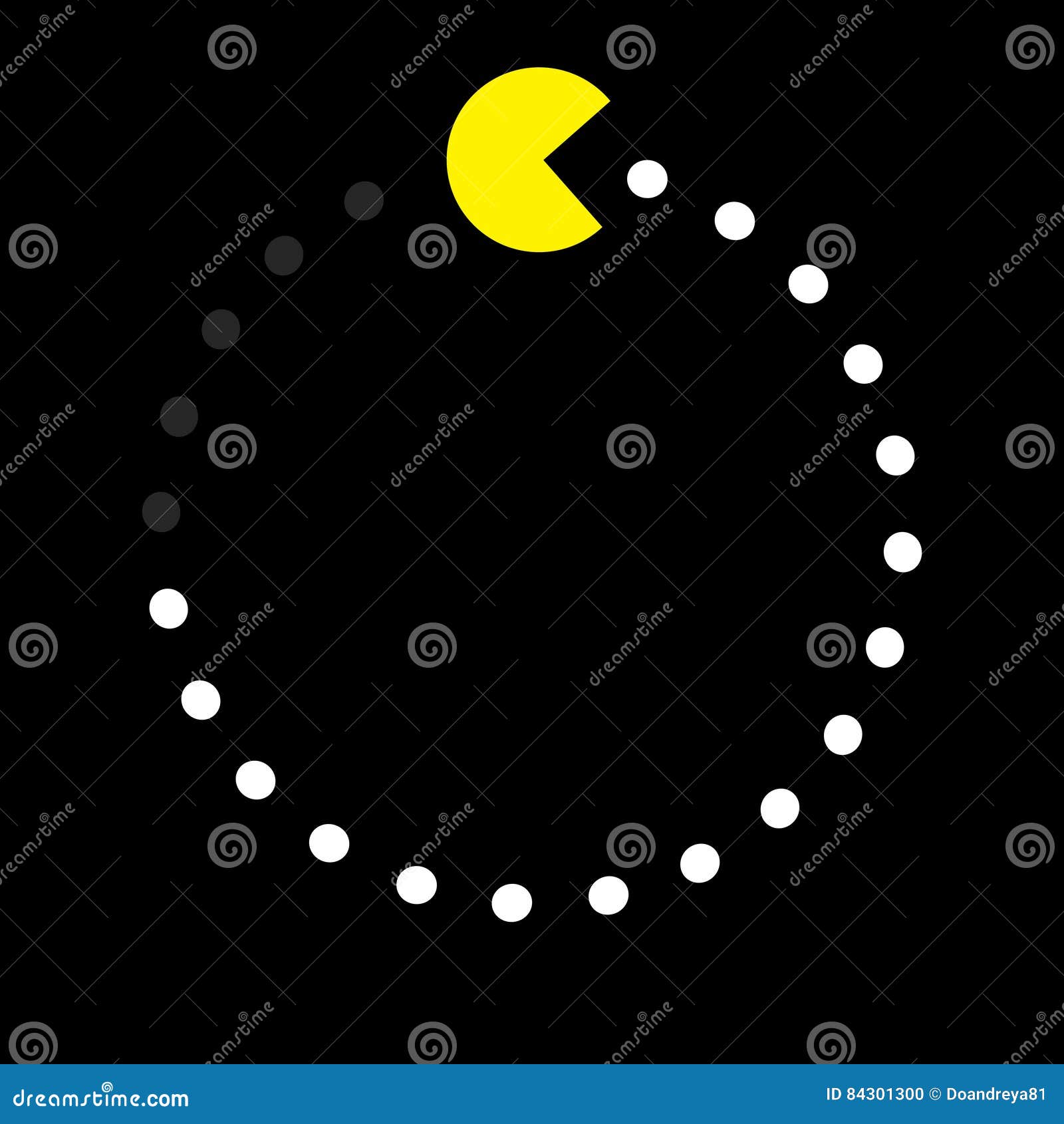 PacMan Eating White Balls Around. Retro Video Games. Editorial Image ...