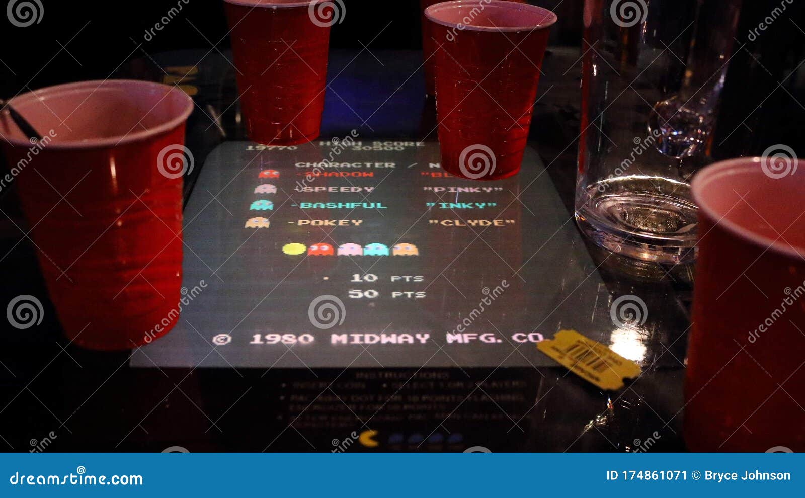 Pacman game red solo cup editorial photo. Image of solo - 174861071