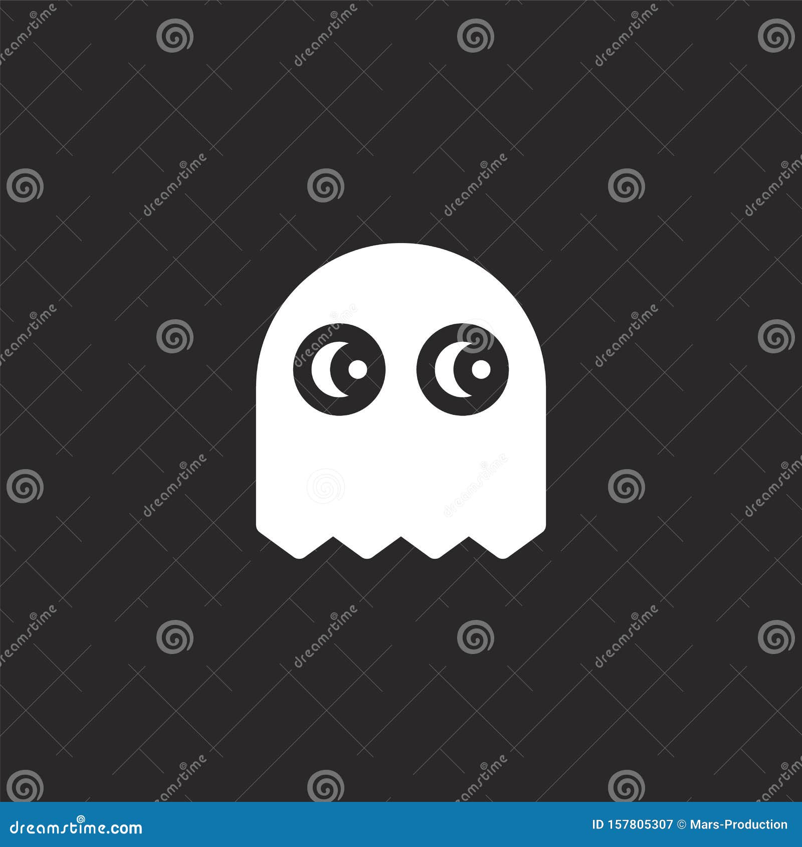 Pacman Ghost Icon. Filled Pacman Ghost Icon for Website Design and ...