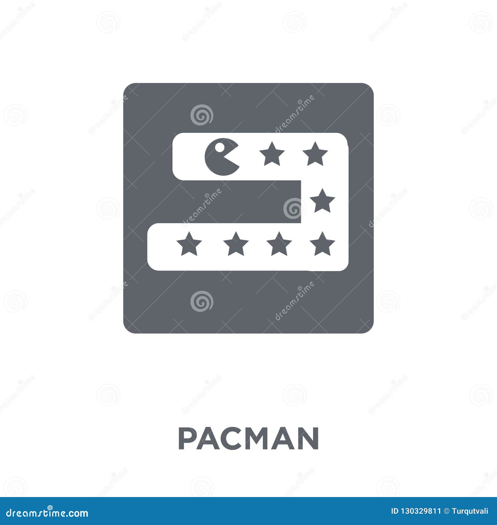 Pacman Icon Vector Sign And Symbol Isolated On White Background ...