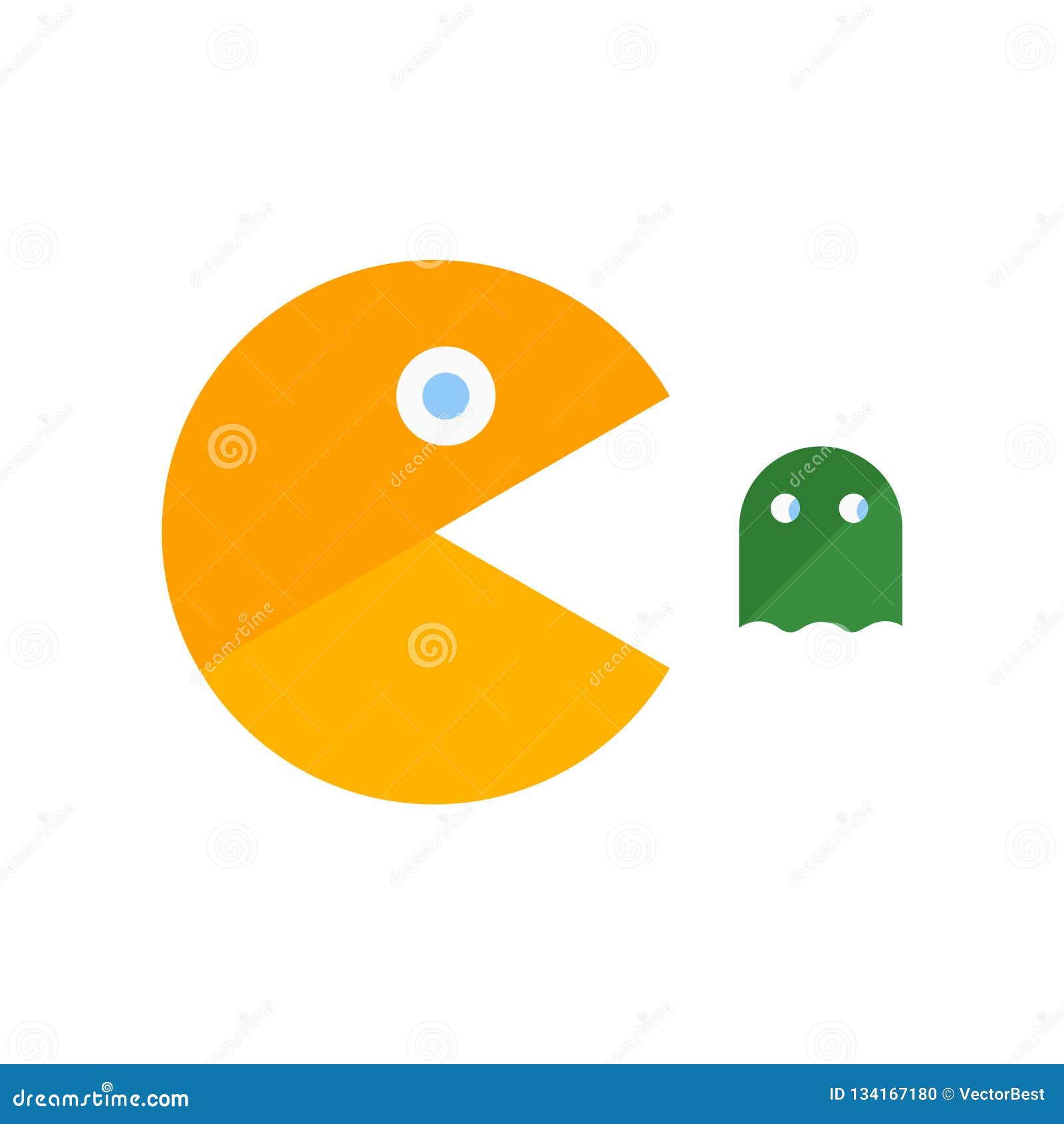 Pacman Icon Vector Sign and Symbol Isolated on White Background, Pacman ...