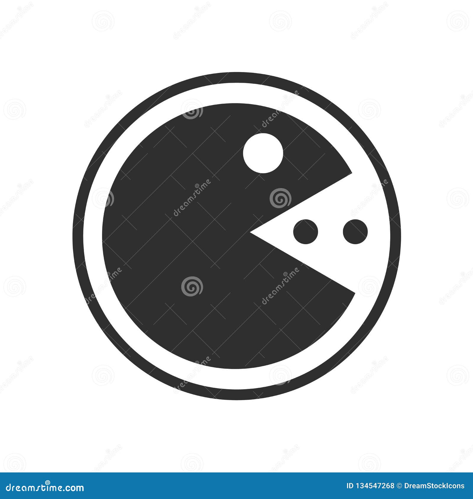 Pacman Icon Vector Sign And Symbol Isolated On White Background, Pacman ...
