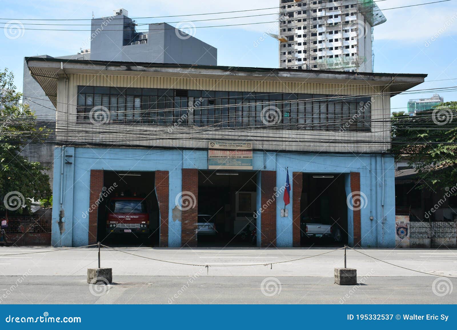Paco Fire Station Facade in Manila, Philippines Editorial Photography ...