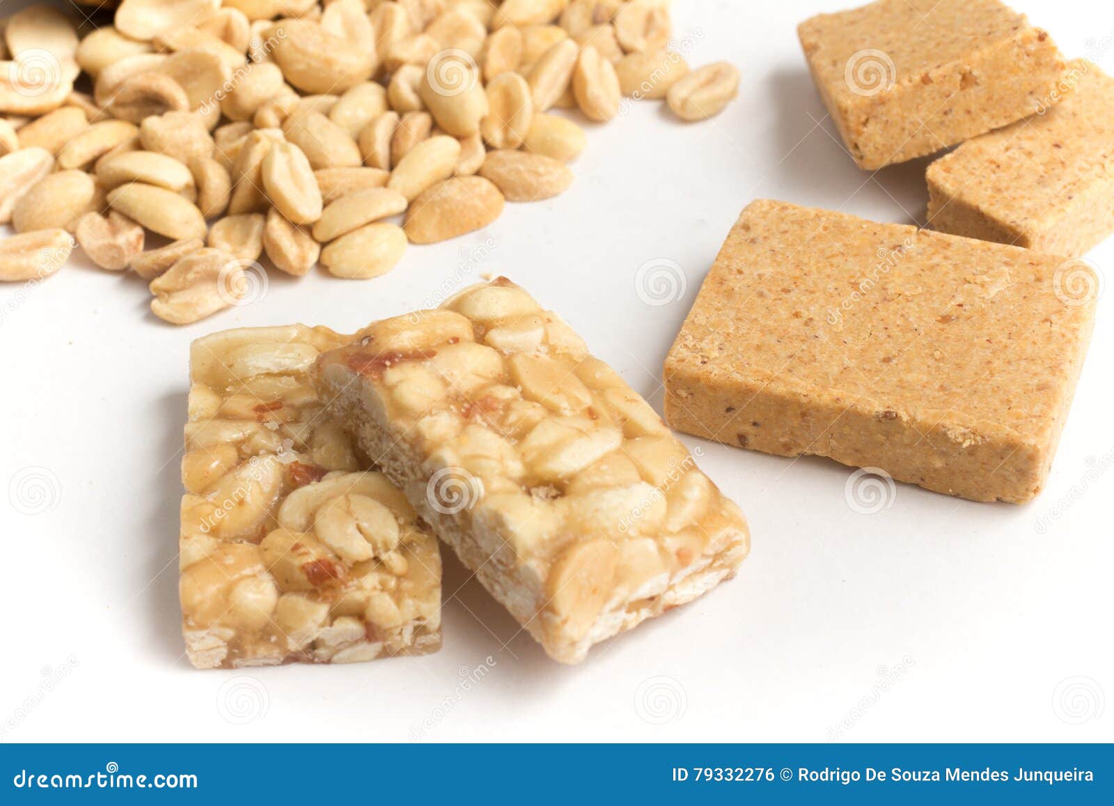 Pacoca and Pe De Moleque.Traditional Brazilian Peanut Candy. Stock ...