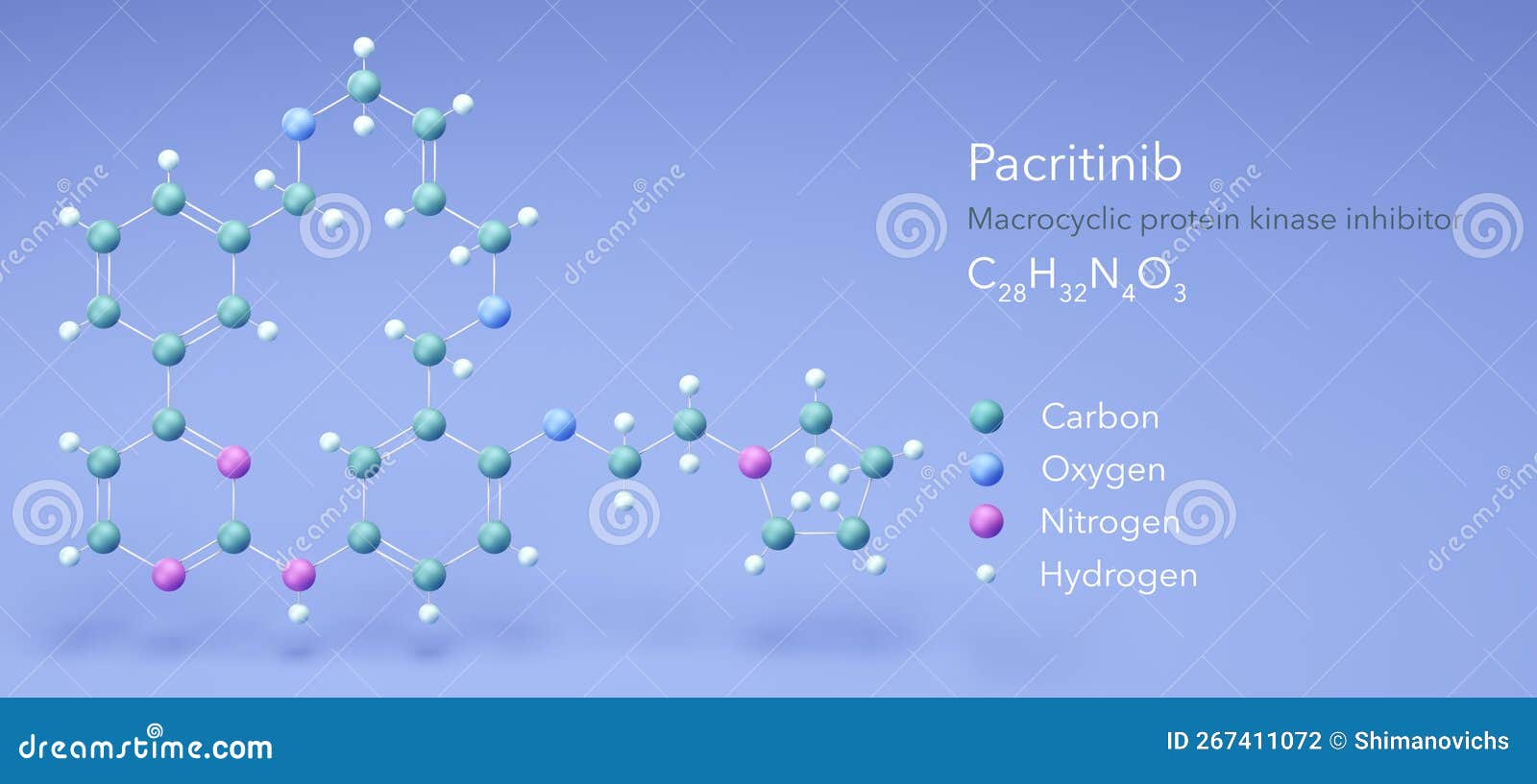 Pacritinib Molecule, Molecular Structures, C28h32n4o3 3d Model ...