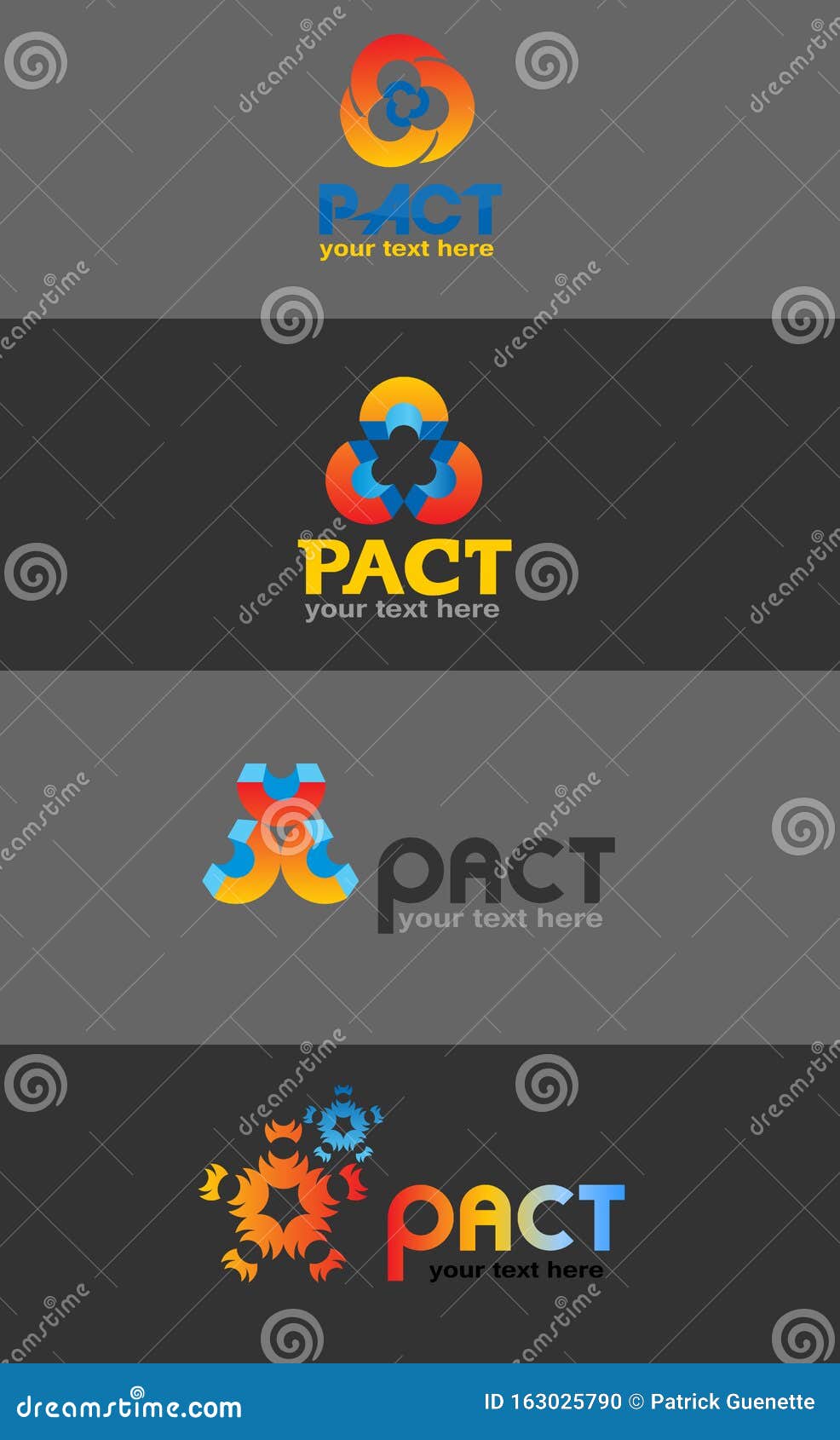 Pact logo, illustration stock vector. Illustration of name - 163025790
