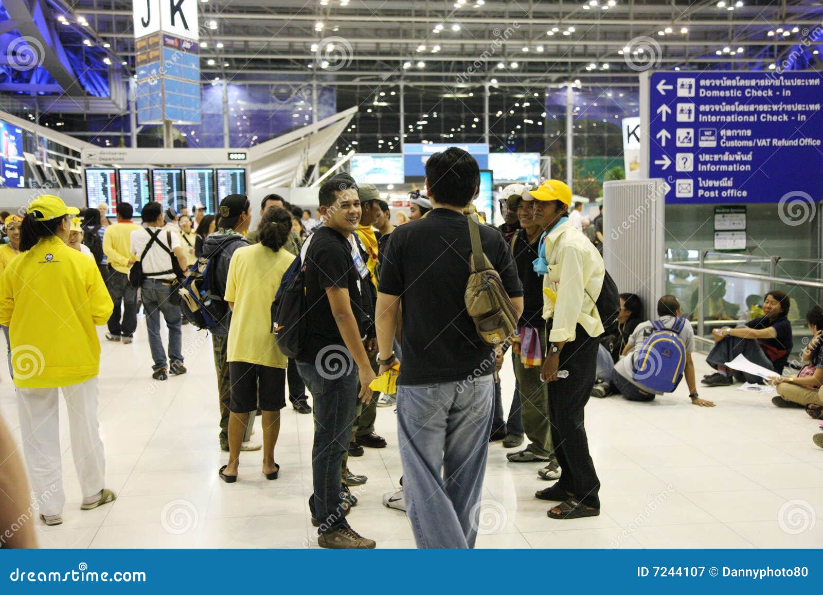 PAD in BKK airport editorial photography. Image of tourism - 7244107