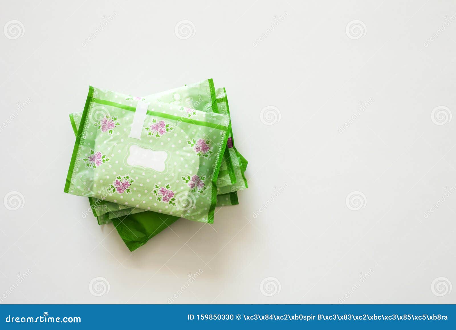 Pad Isolated on White Background Stock Photo - Image of menstruation ...