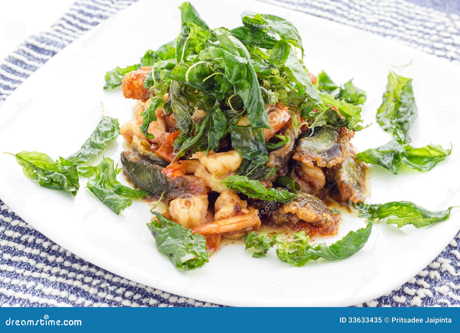 Pad Kaprao in Thai name stock image. Image of fried, kapao - 33633435