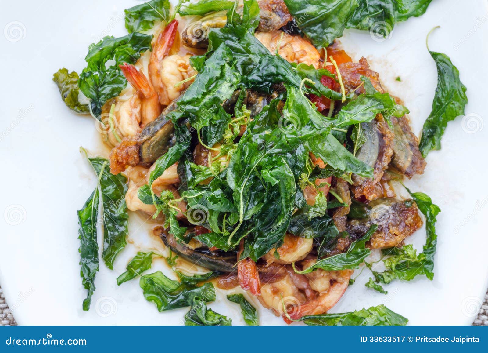 Pad Kaprao in Thai name stock image. Image of pepper - 33633517