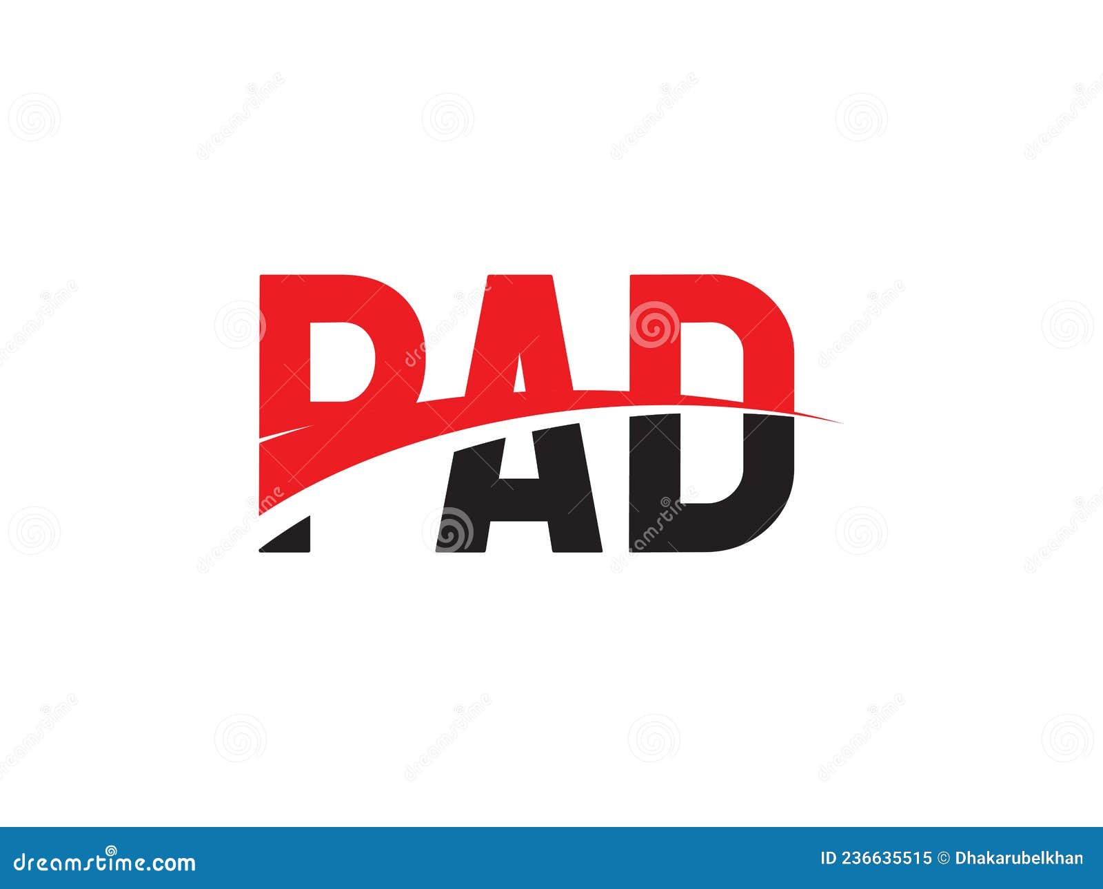 PAD Letter Initial Logo Design Vector Illustration Stock Vector ...