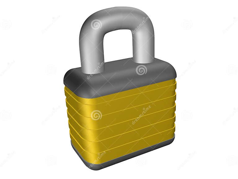 Pad Lock stock illustration. Illustration of solid, steel - 574744