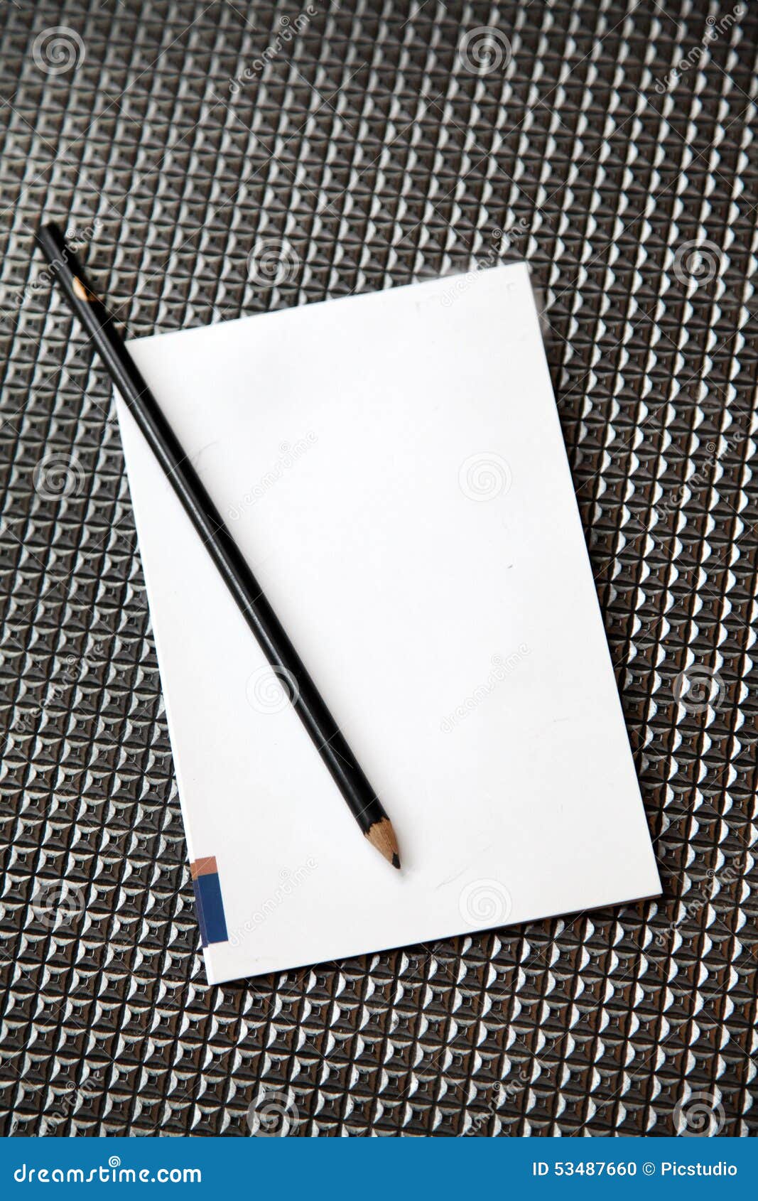 Pad and pencil stock photo. Image of check, lead, grey - 53487660