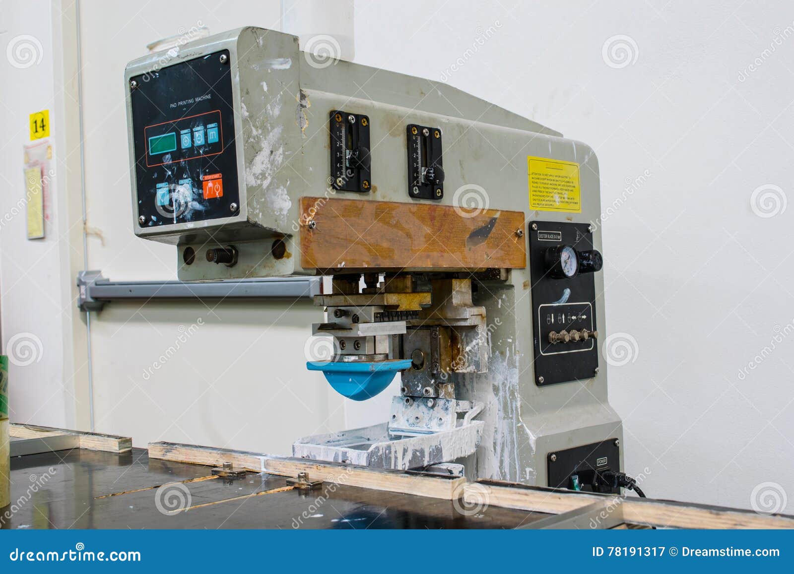 Pad printing machine stock image. Image of sign, typing - 78191317