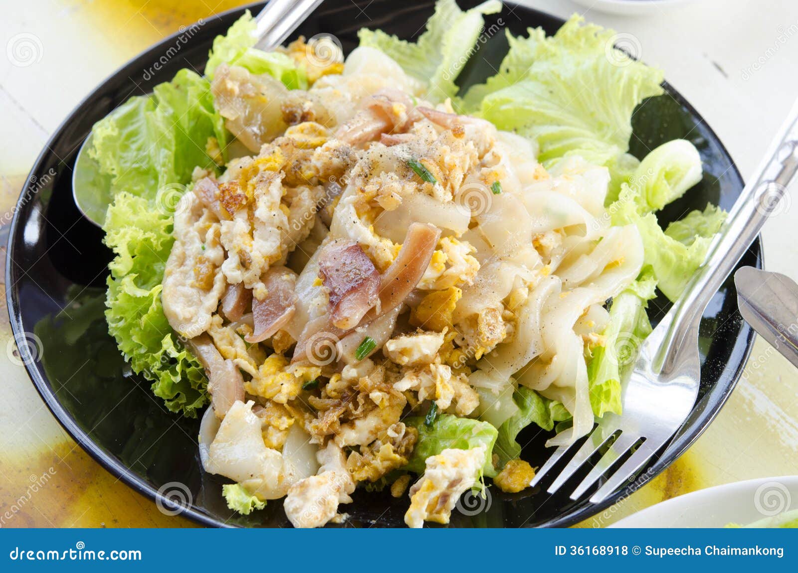 Pad See Eiw. stock photo. Image of restaurant, closeup - 36168918