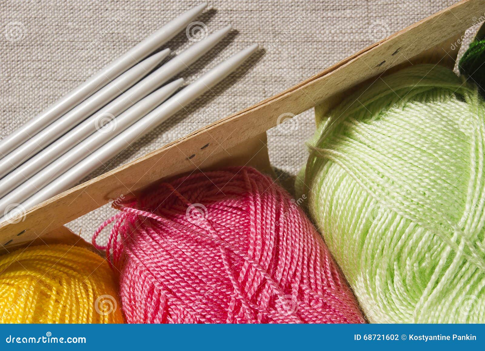 Pad with Suite for Knitting Stock Photo - Image of chip, long: 68721602