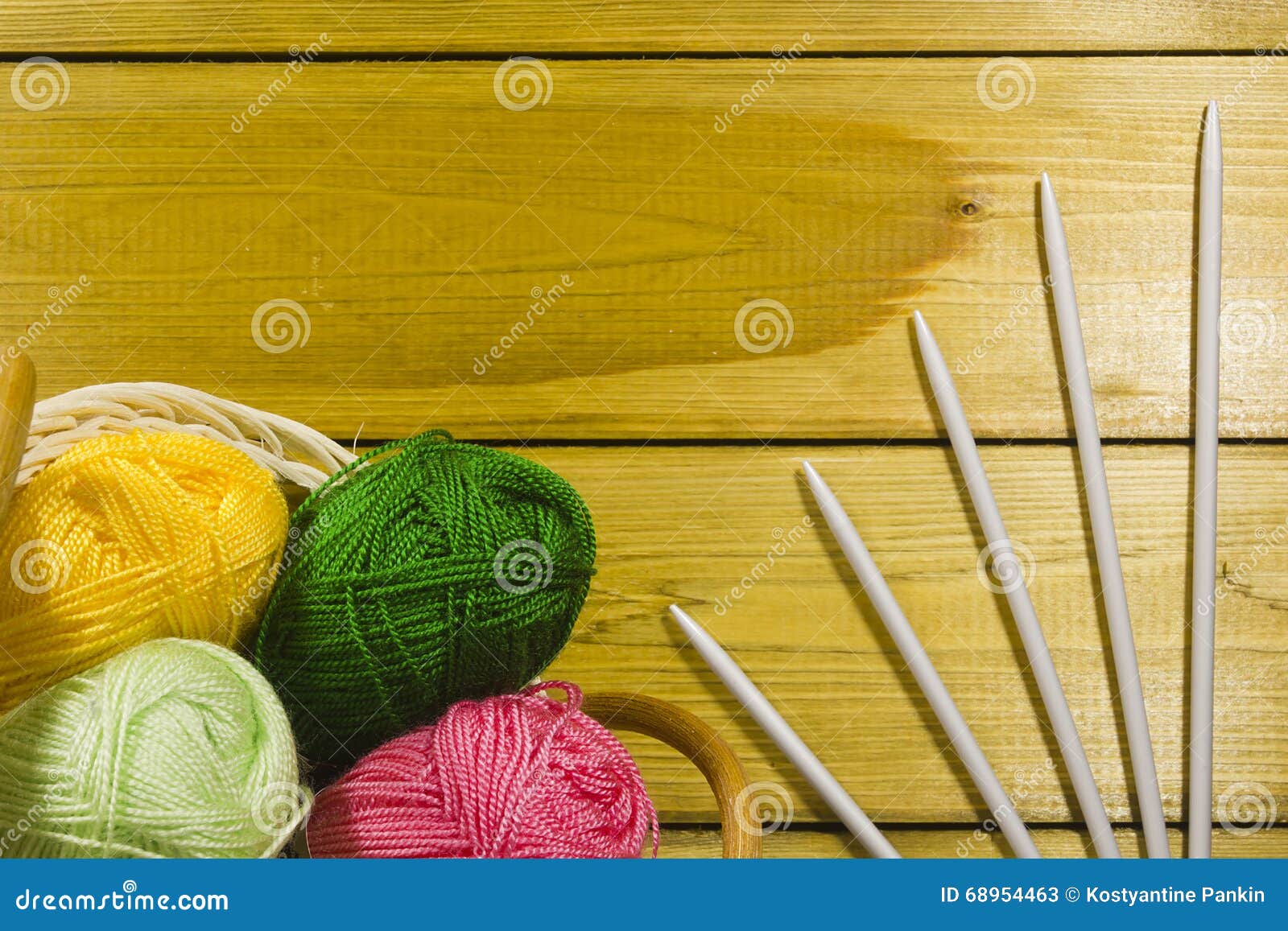 Pad with Suite for Knitting Stock Image - Image of corf, bright: 68954463