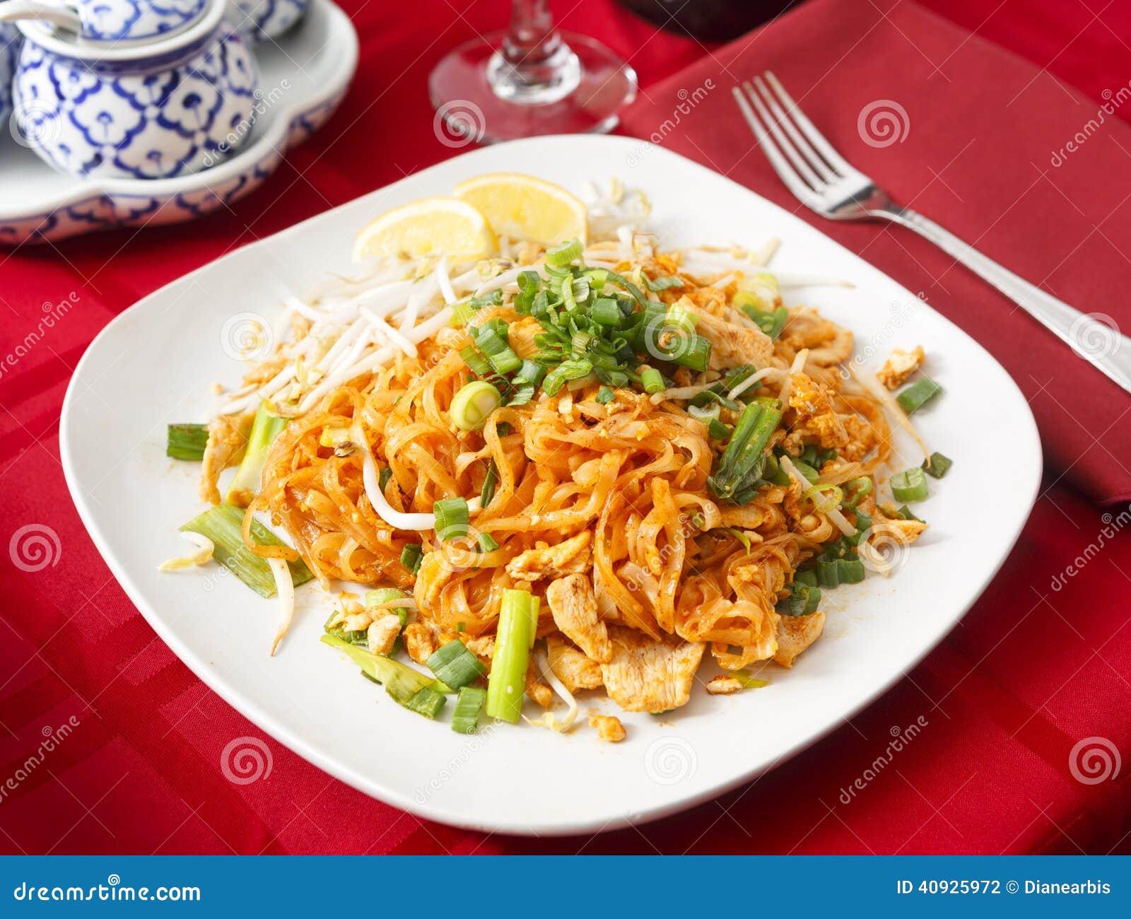 Pad Thai stock photo. Image of food, onions, ethnic, asian - 40925972