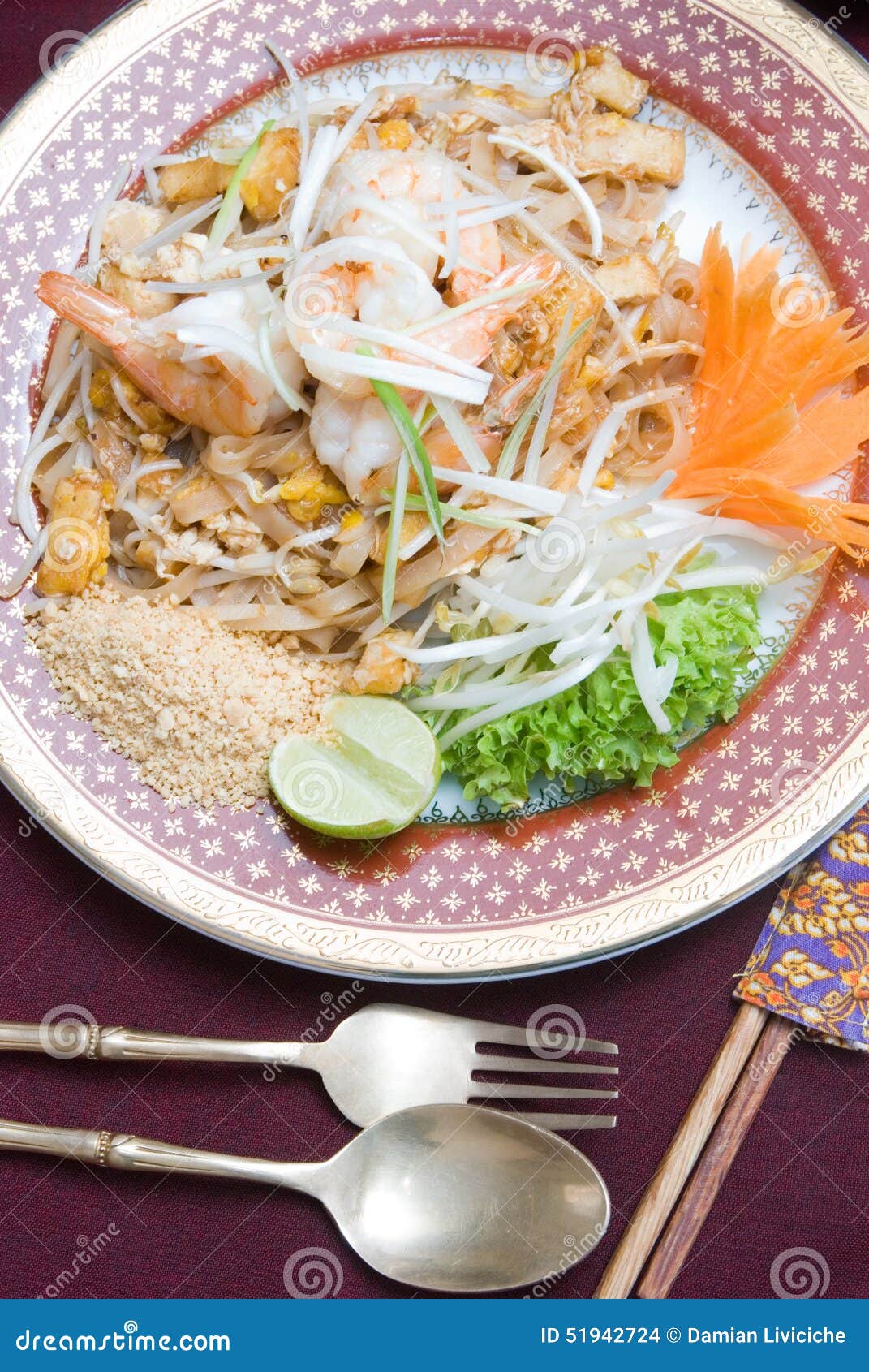 Pad Thai stock photo. Image of seafood, thaifood, graphics - 51942724