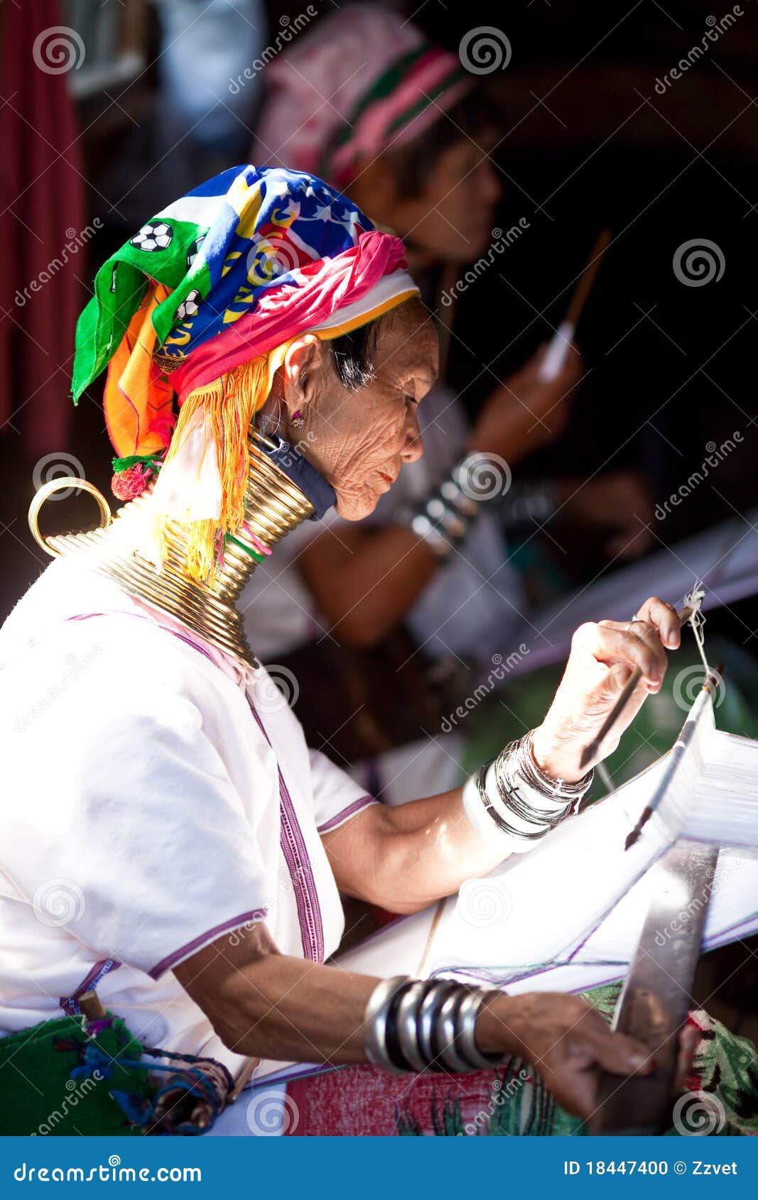 Padaung tribe woman editorial image. Image of accessory - 18447400