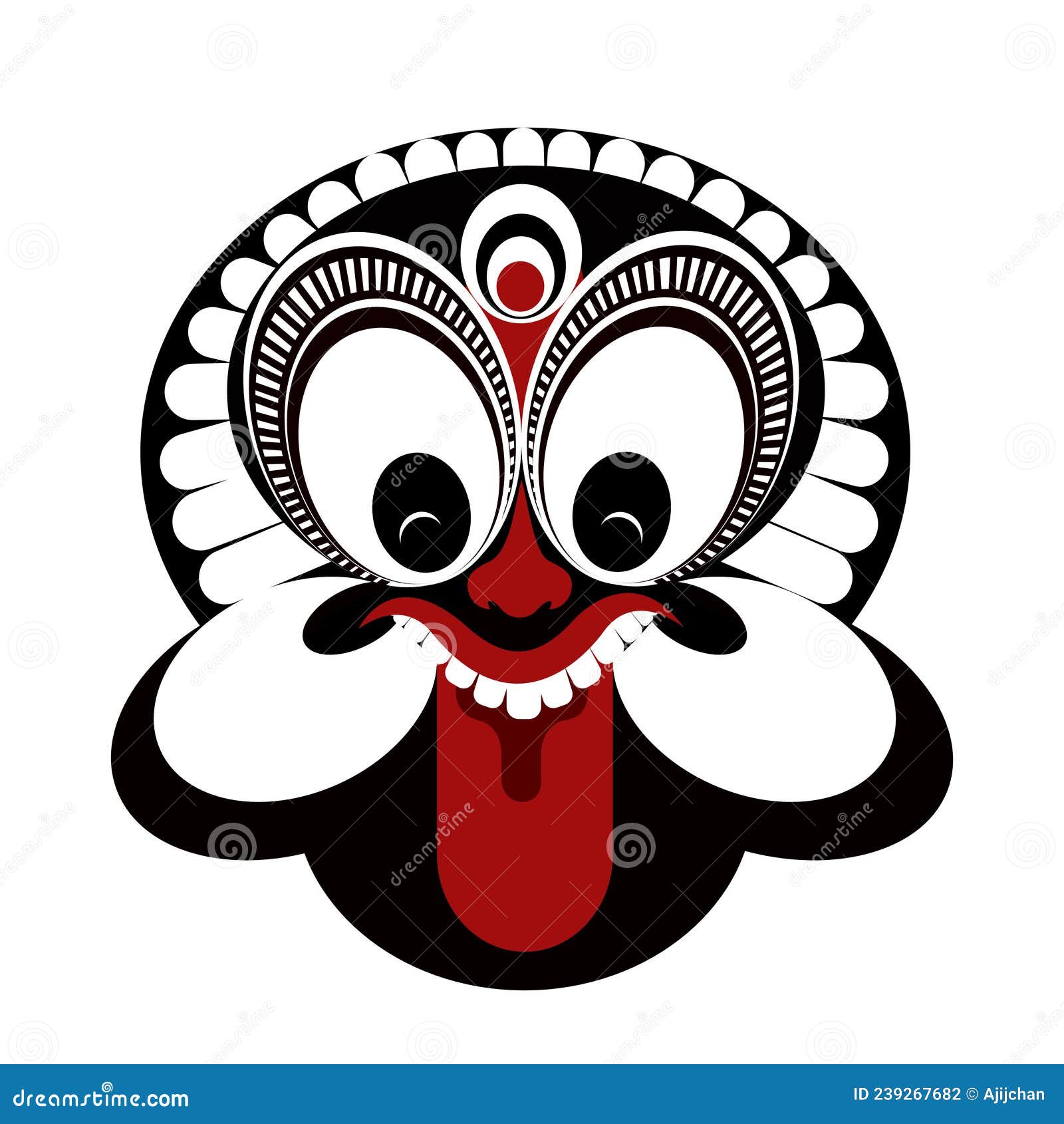 A `Padayani` Face. Padayani is a Ritualistic Art Form of Kerala, India ...