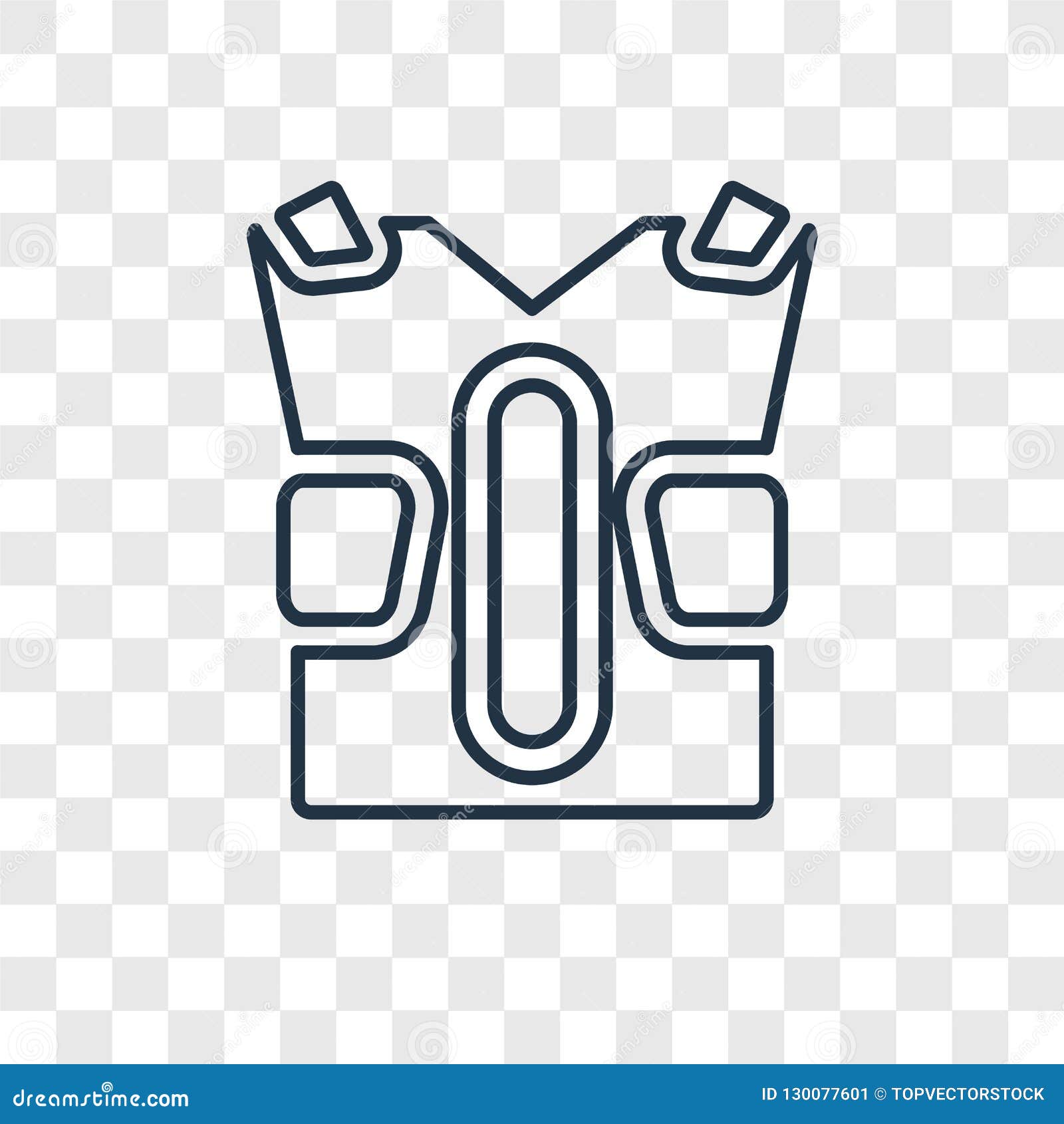 Padded Shirt Concept Vector Linear Icon Isolated on Transparent Stock ...