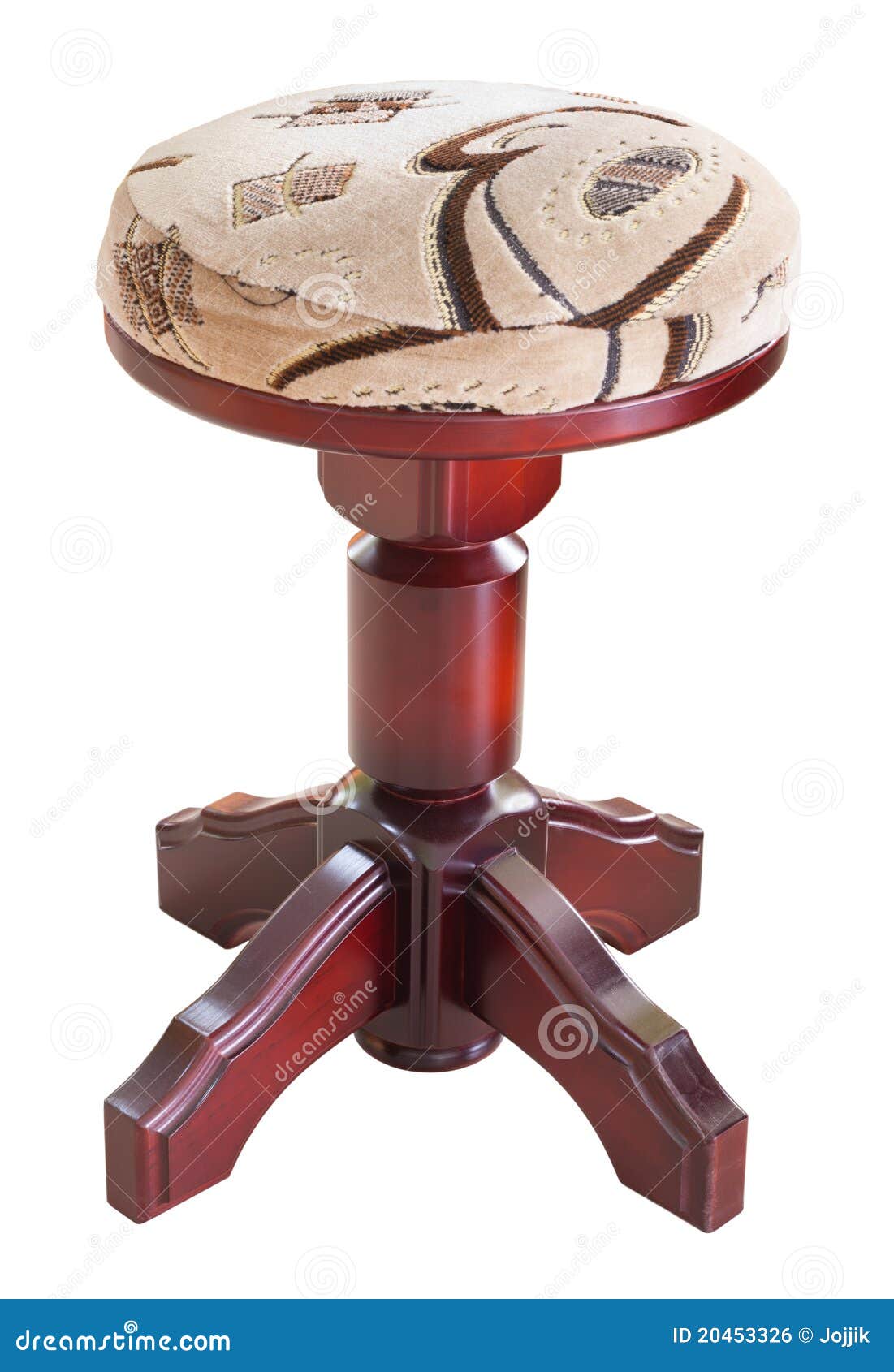 Padded stool stock photo. Image of indoors, hassock, front - 20453326