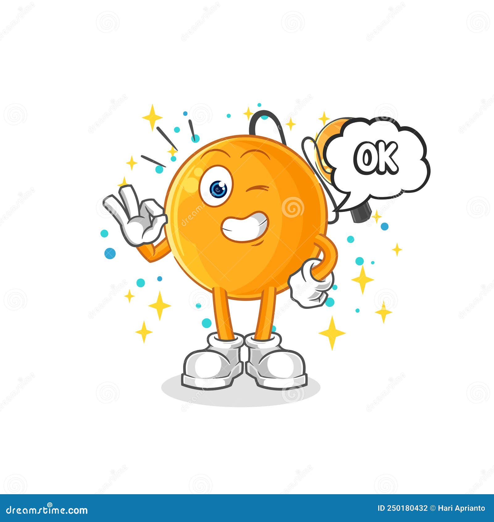 Paddle Ball Agree Mascot. Cartoon Vector Stock Vector - Illustration of ...