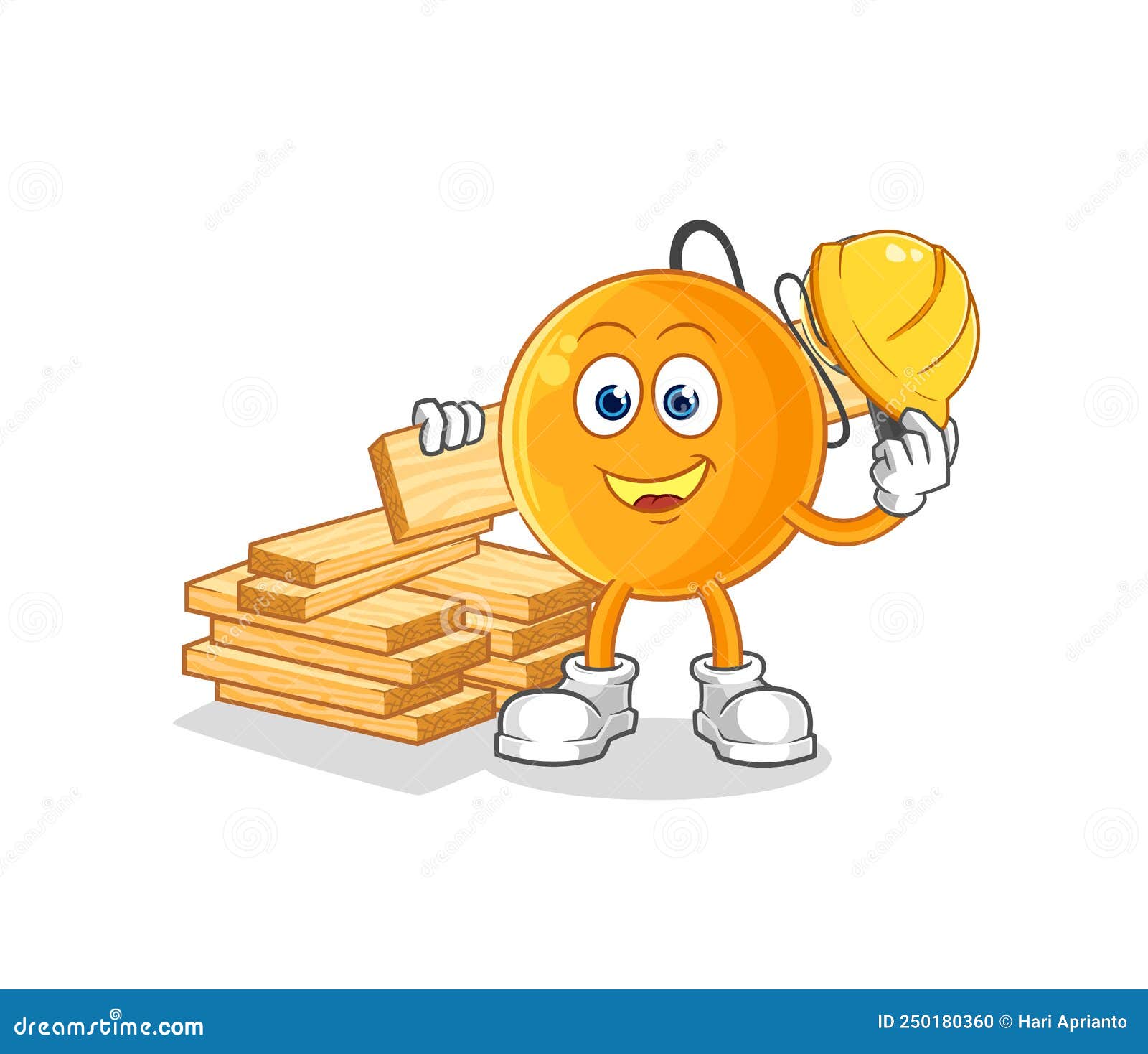 Paddle Ball Builder Vector. Cartoon Character Stock Vector ...