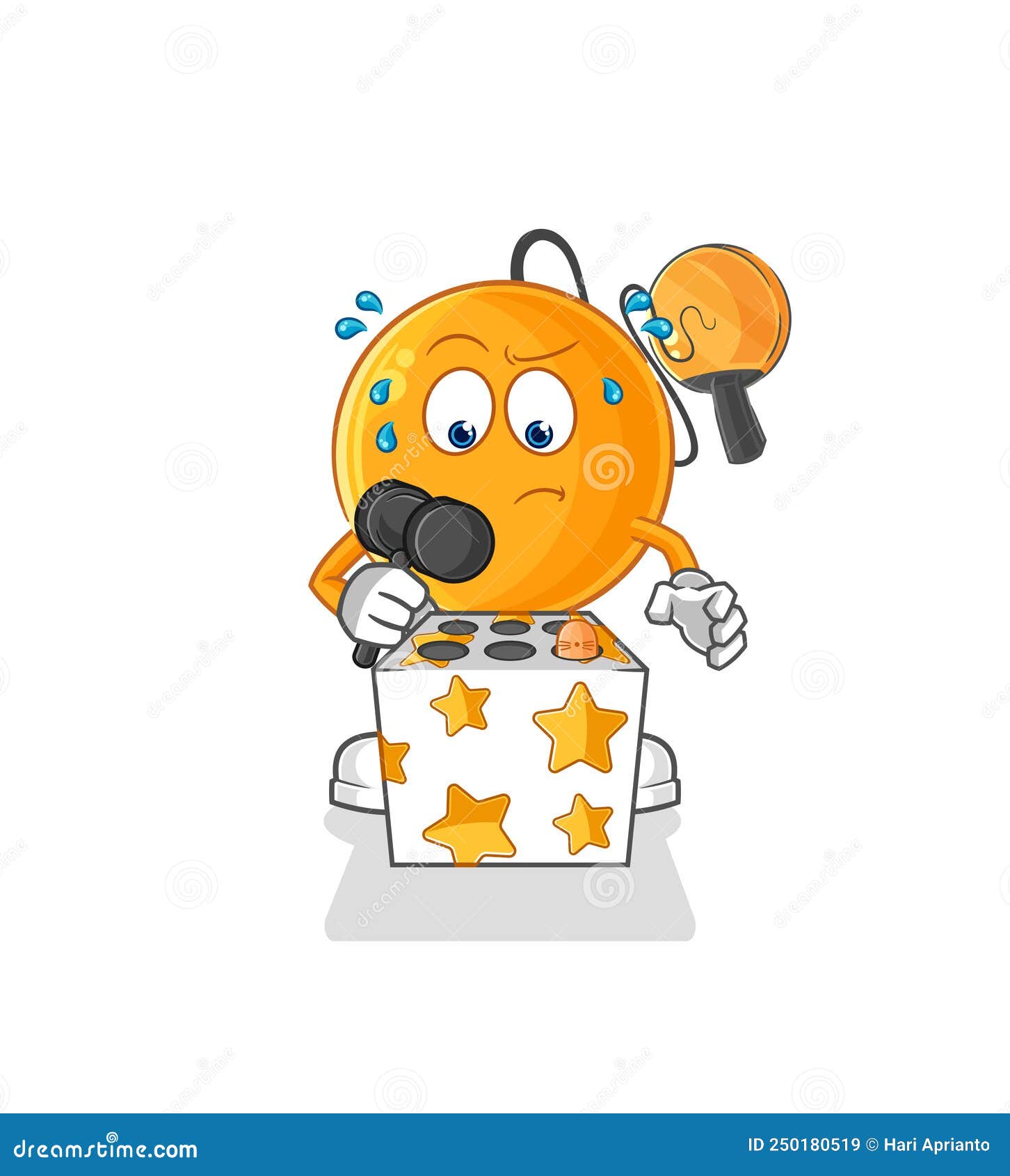 Paddle Ball Play Whack a Mole Mascot. Cartoon Vector Stock Vector ...