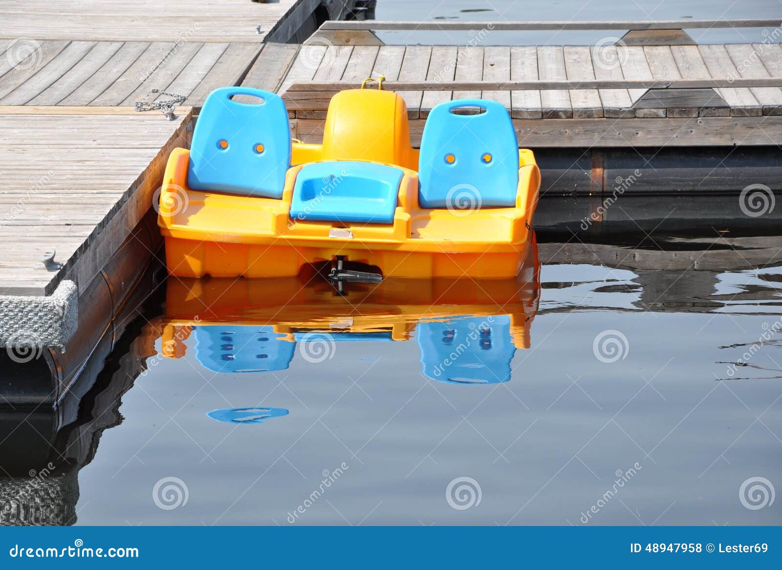 Paddle boat stock photo. Image of coast, dock, lake, getaway - 48947958