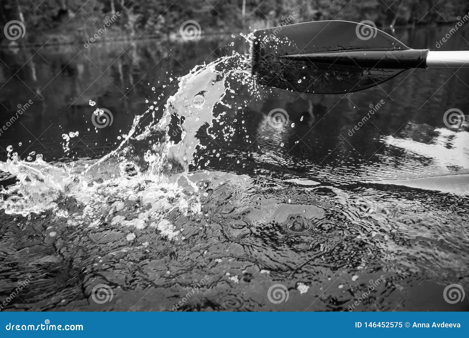 Paddle of a Boat with Water Splashes Stock Image - Image of landscape ...