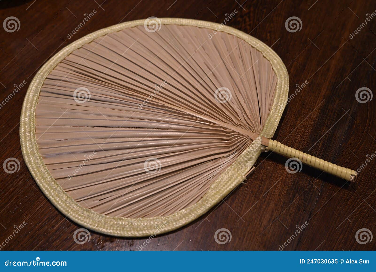A Paddle Fan on a Mahogany Table Stock Image - Image of south, summer ...