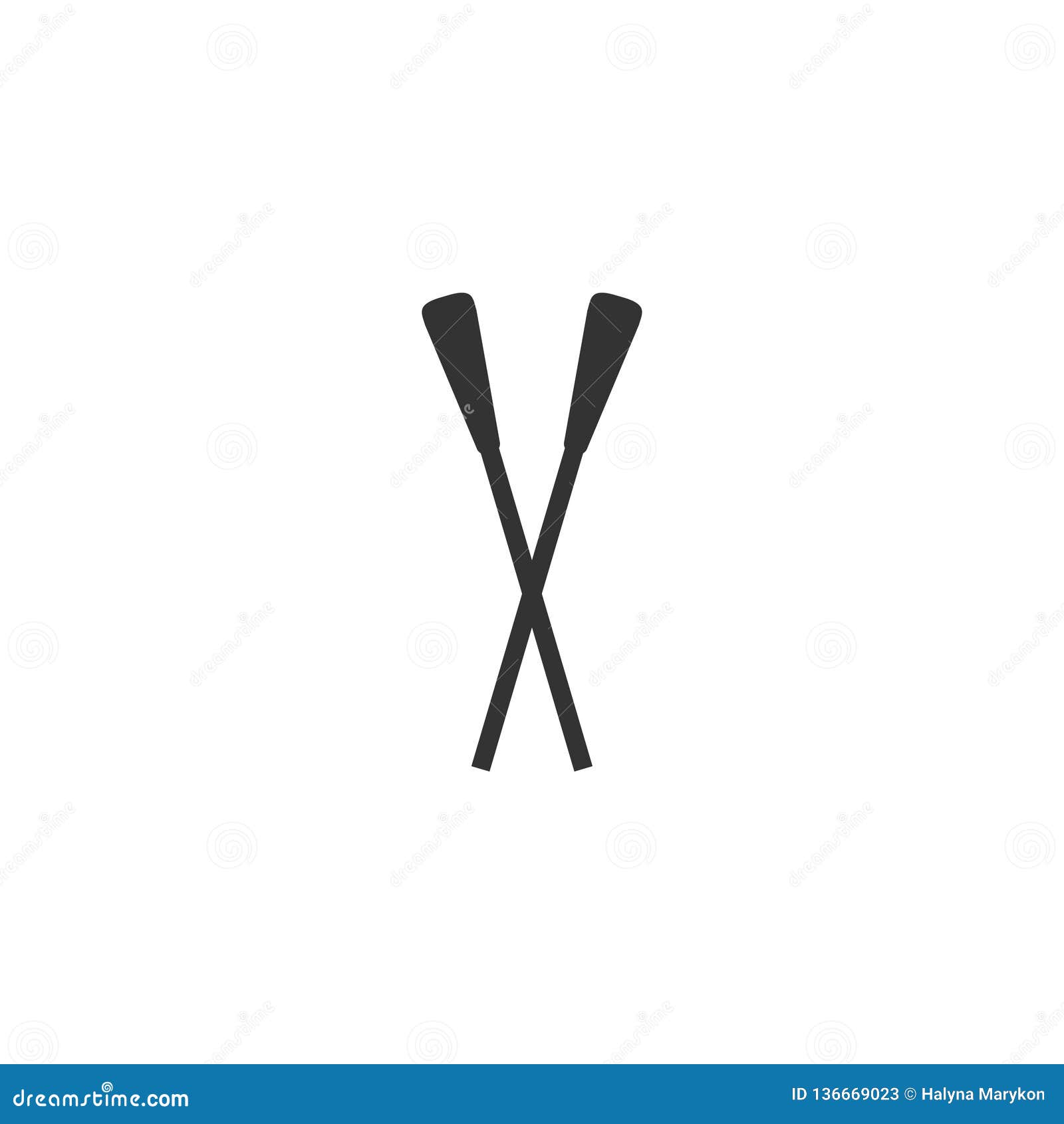 Paddle icon flat stock vector. Illustration of isolated - 136669023