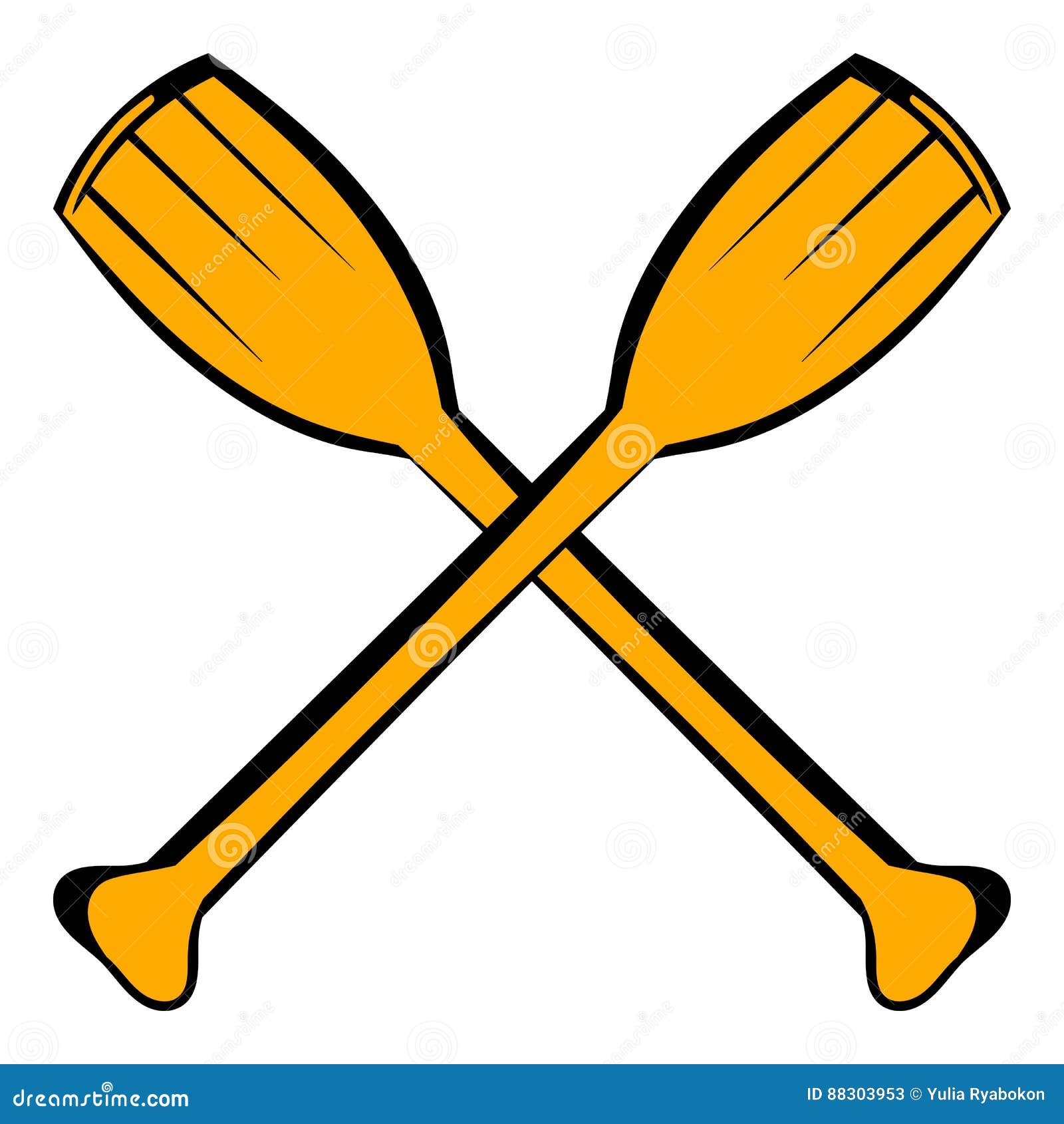 Paddle icon, icon cartoon stock vector. Illustration of shaft - 88303953