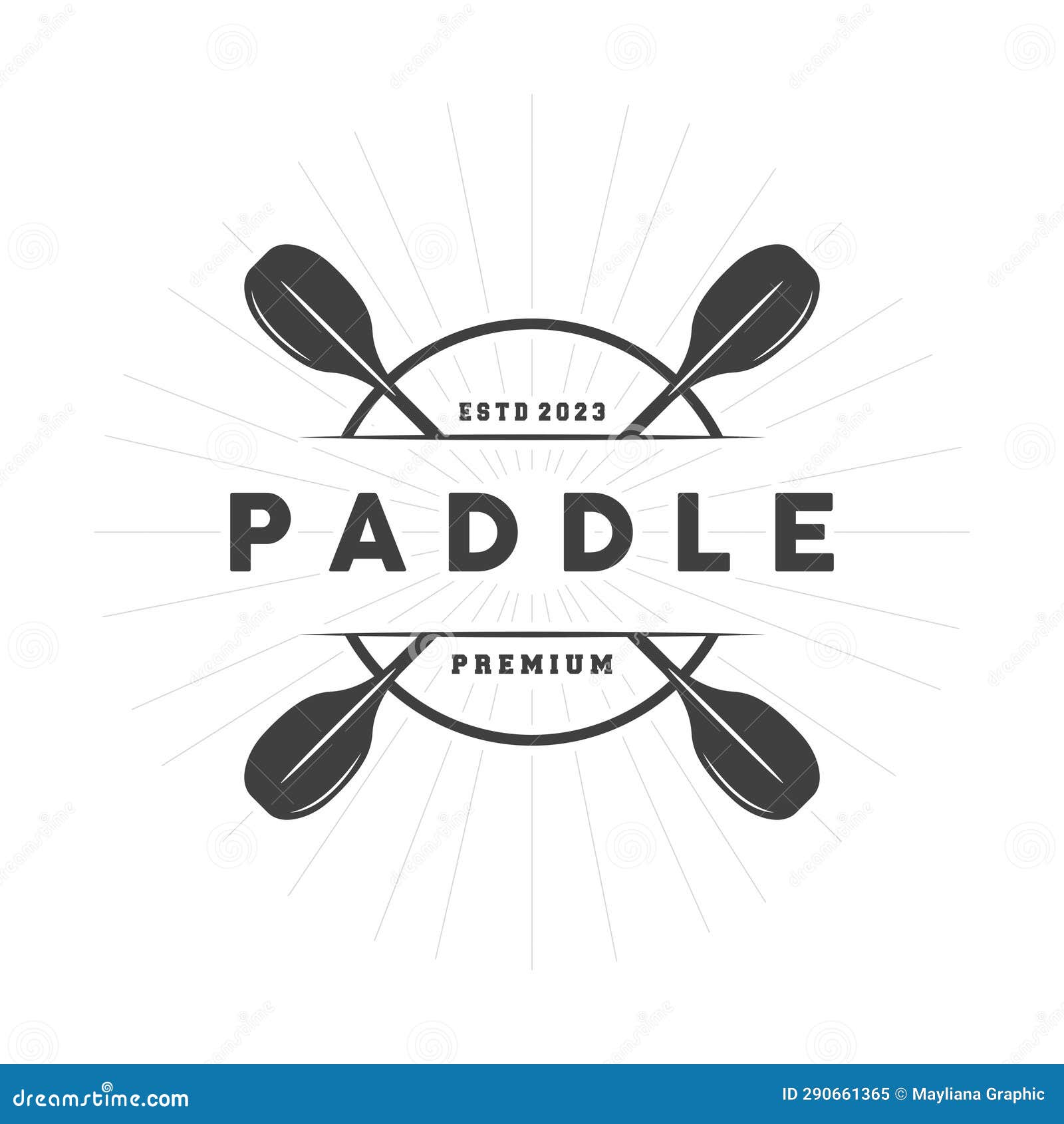 Paddle Logo, Boat Paddle Design Vector Illustration Symbol Simple ...