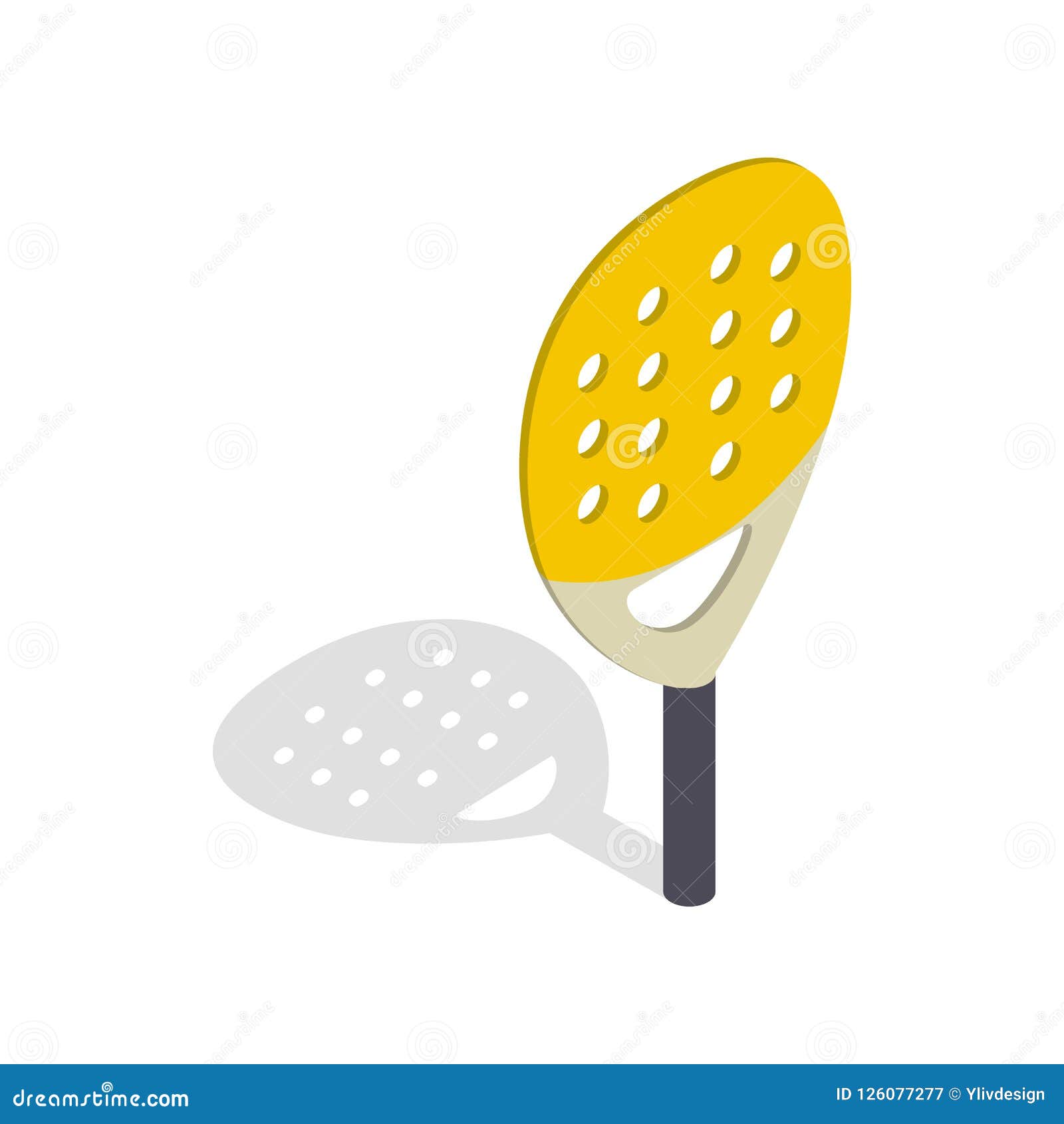 Paddle Match Racket, Isometric 3d Style Stock Illustration ...