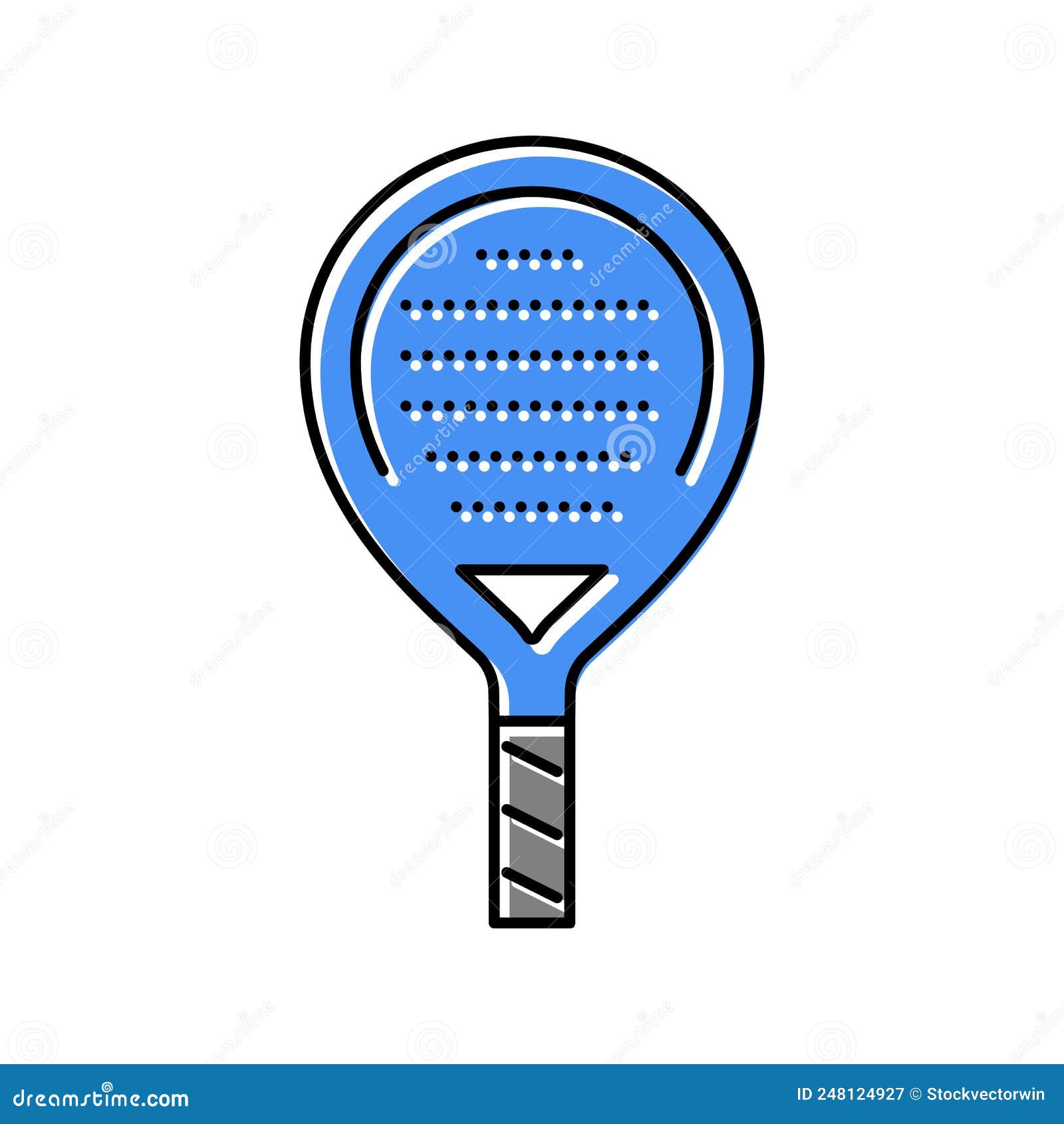 Paddle Racket Color Icon Vector Illustration Stock Vector ...