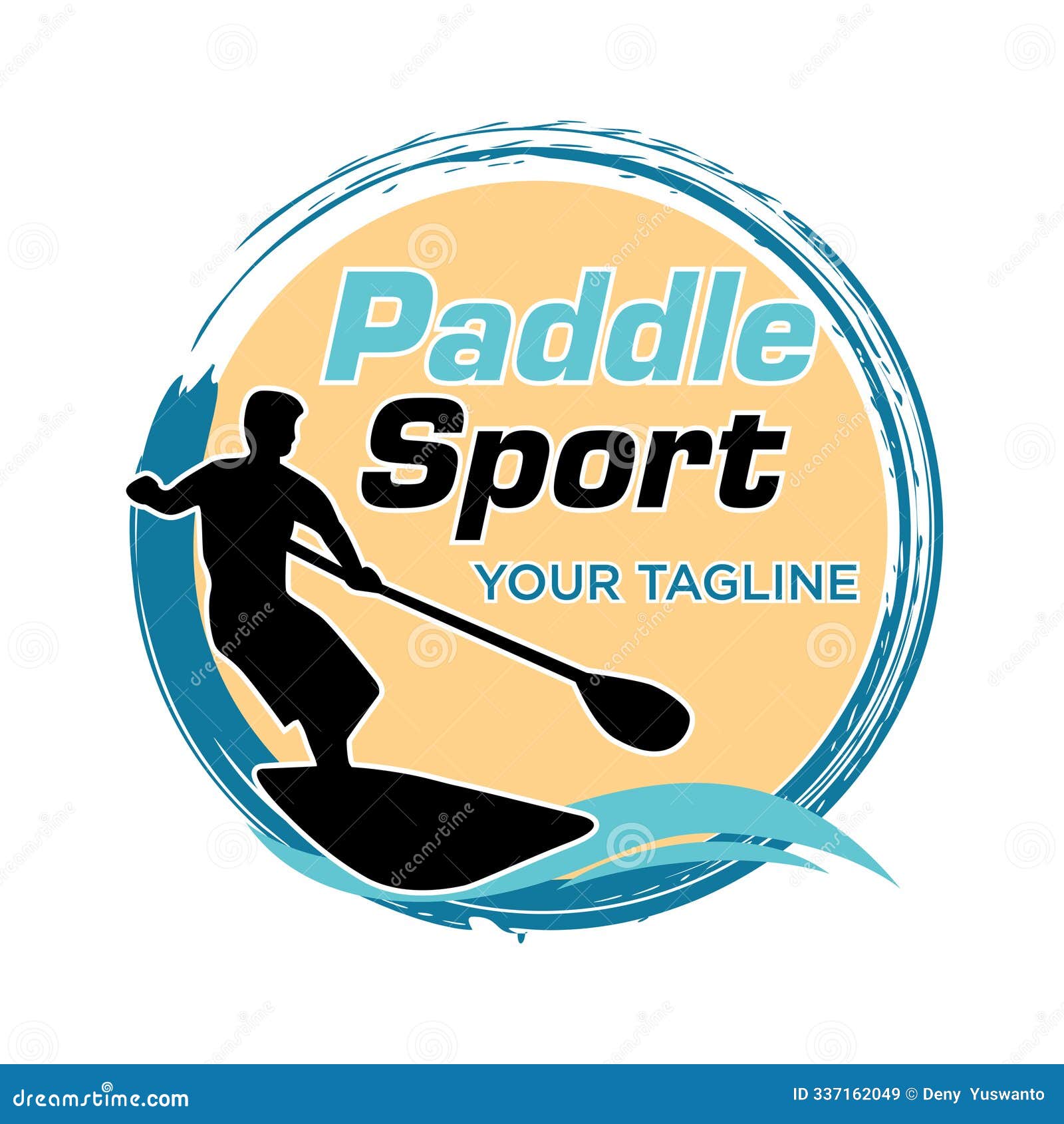 Paddle Sport Logo Vector Design Template Basic RGB Stock Illustration ...