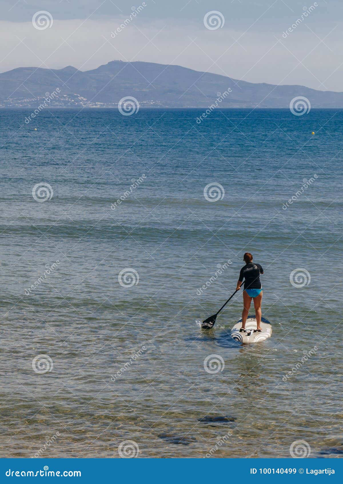 Paddle Surf in Empuries Beach Editorial Stock Image - Image of ...