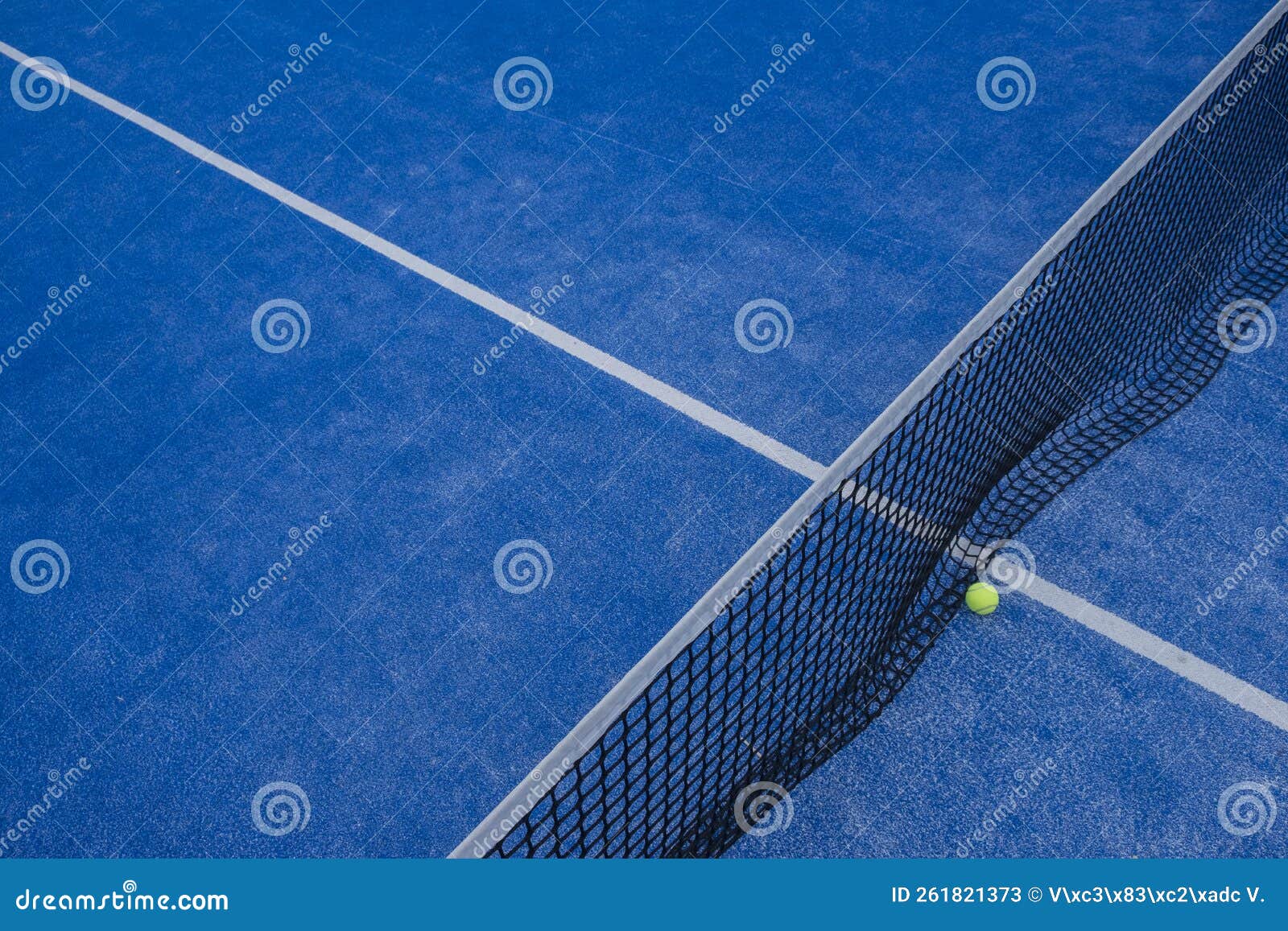 Paddle Tennis Ball at the Net of a Paddle Tennis Court Stock Image ...